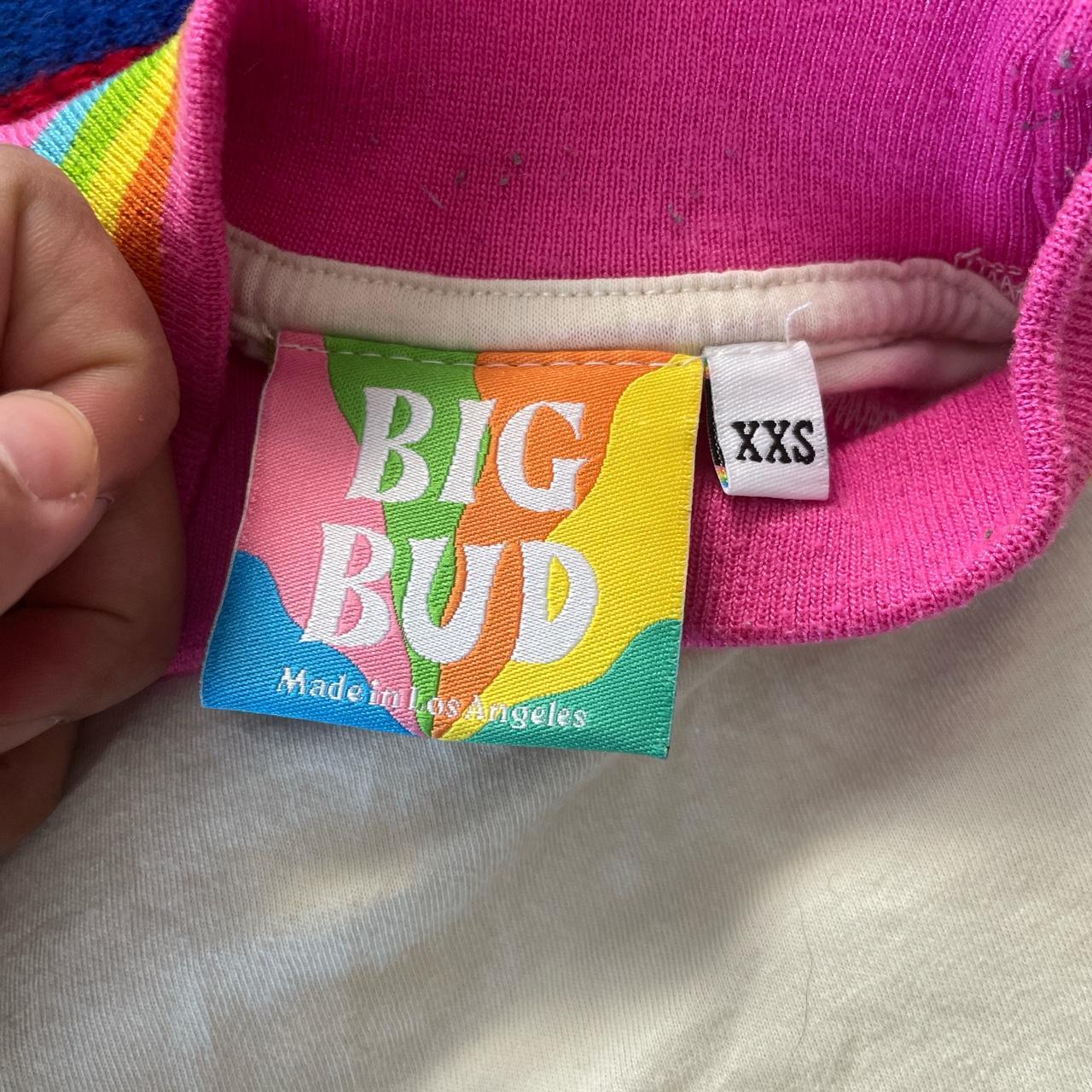 Big Bud Press off-white rainbow turtleneck. Size... - Depop