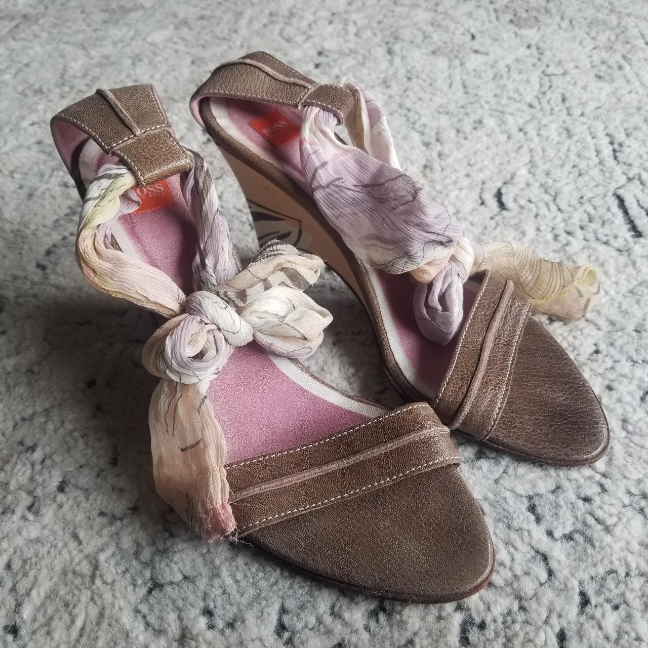 Beautiful Hugo Boss heels made in Italy with silk... - Depop