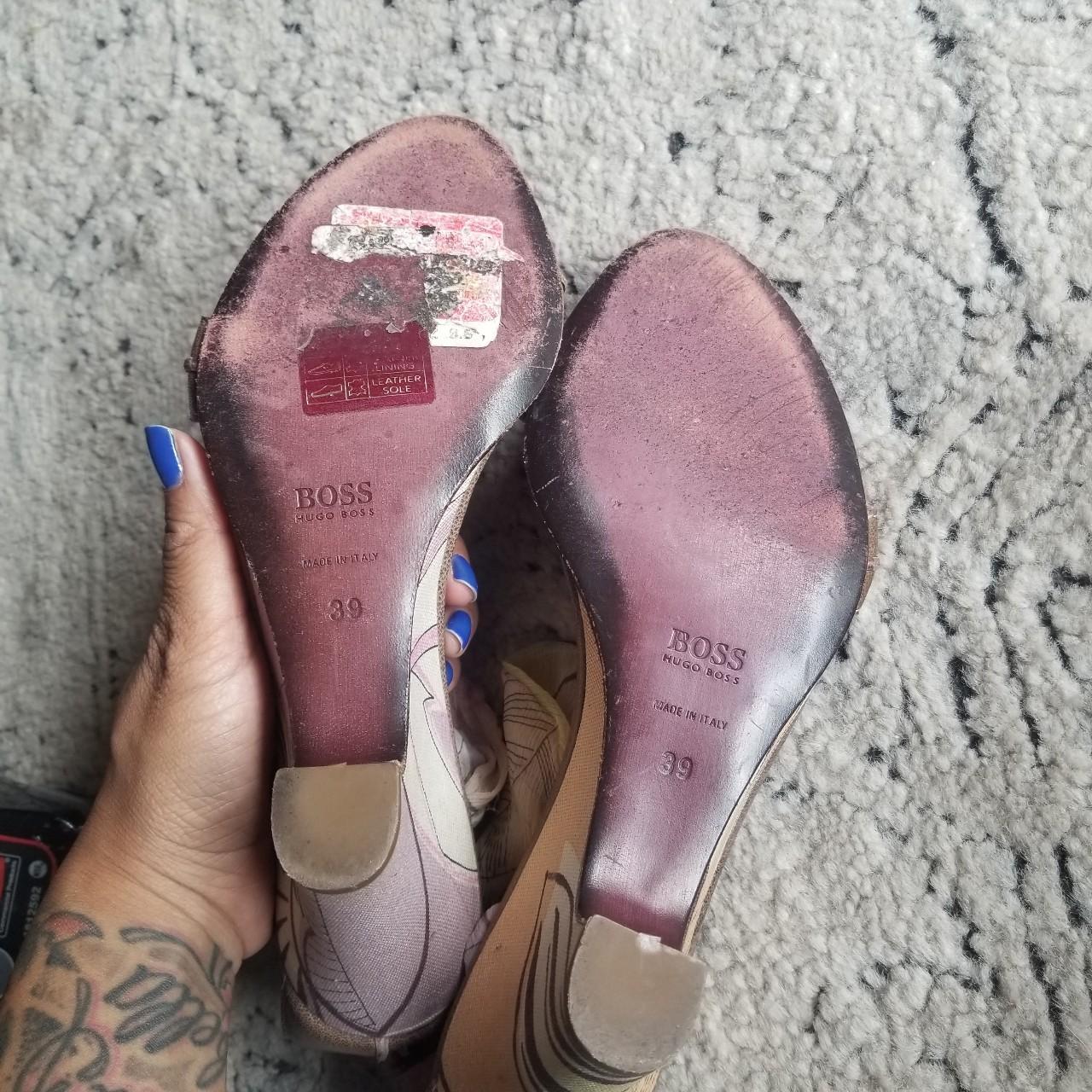 Beautiful Hugo Boss heels made in Italy with silk... - Depop