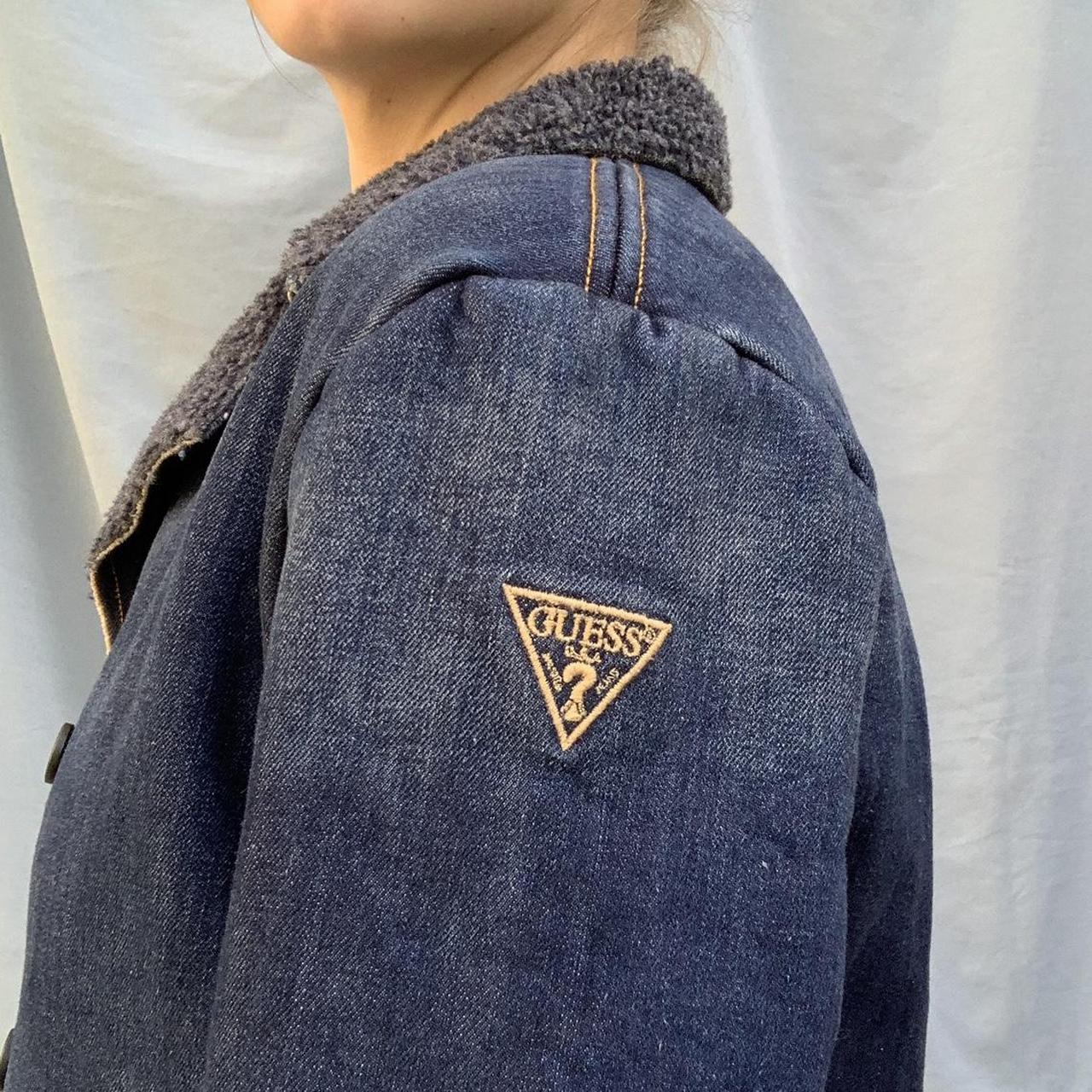 Guess Women's Navy and Blue Jacket | Depop