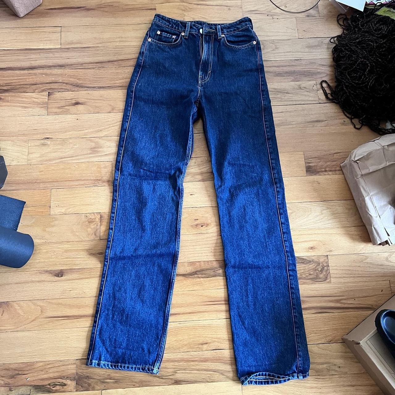 Weekday Rowe jeans in dark denim wash I love these... - Depop
