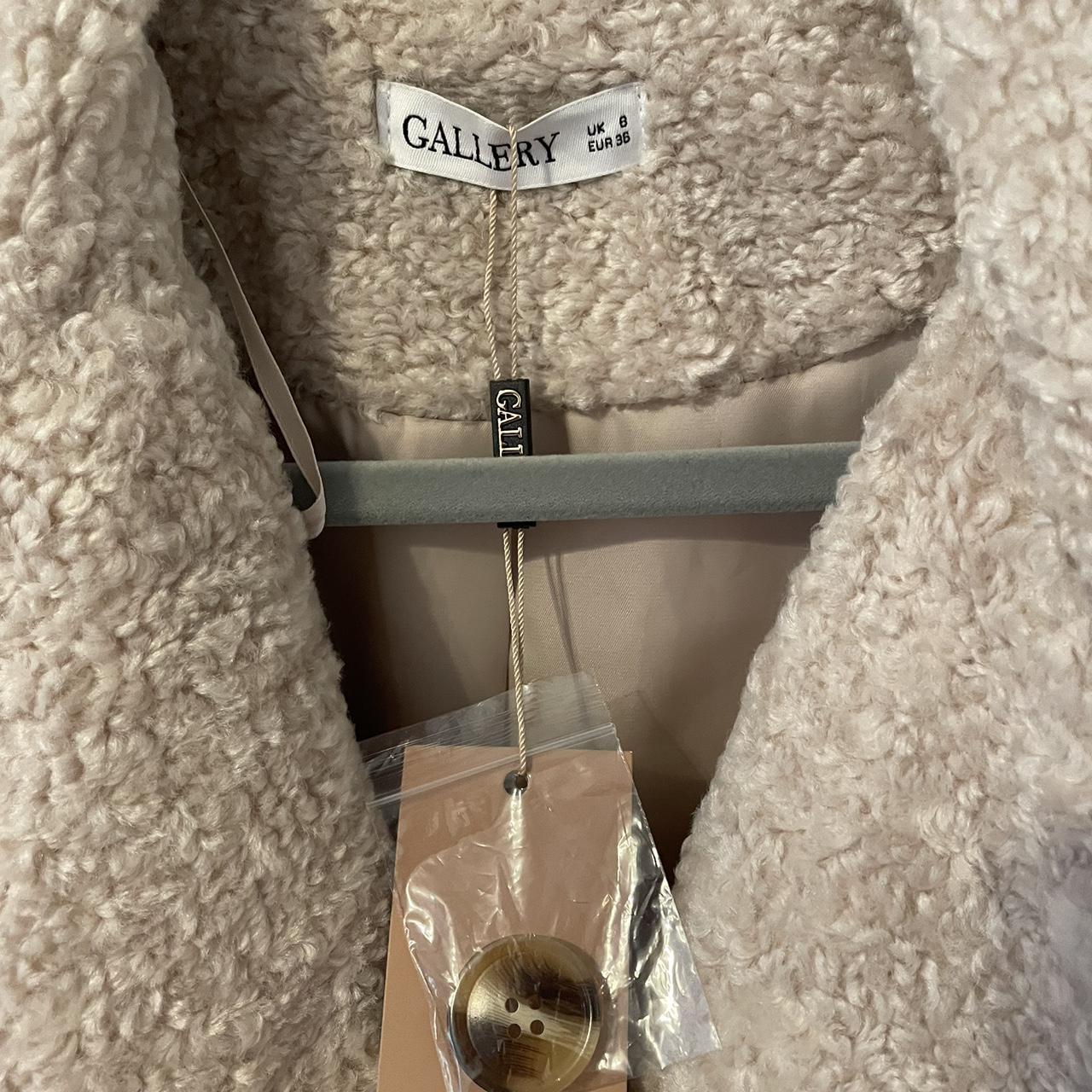 Dunnes Gallery cream teddy coat Size - 8 Brand new... - Depop