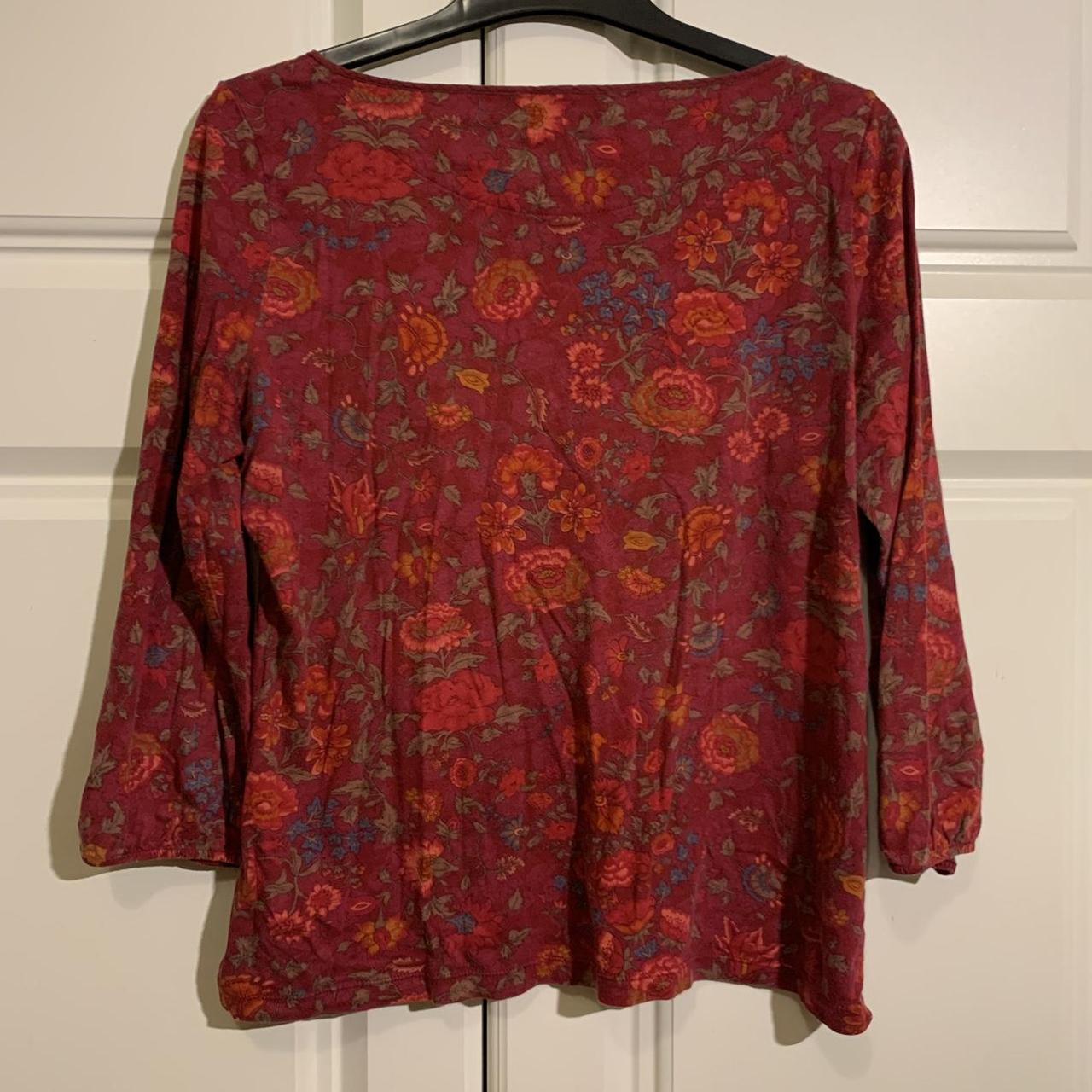 Gorgeous red floral top Ralph Lauren Size S - Depop
