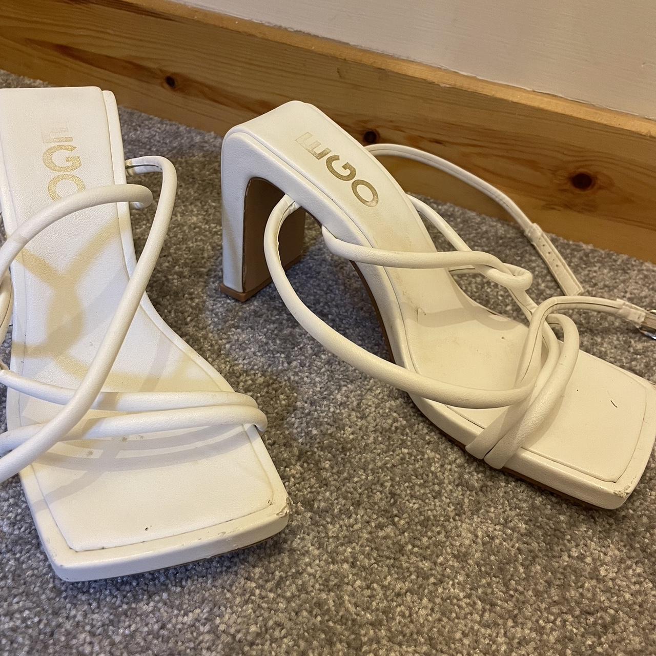 Ego lace up white heels - Depop