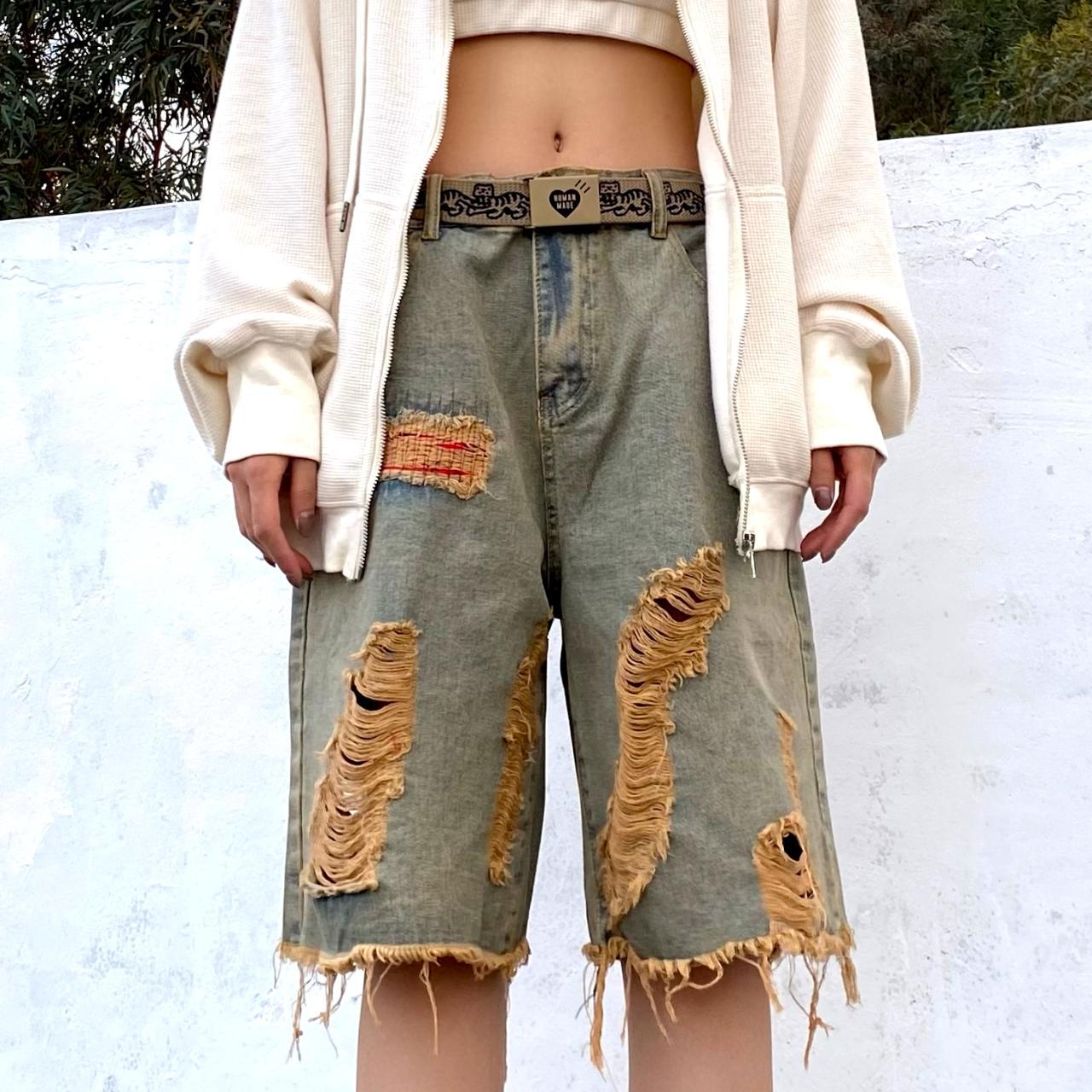 Stunning Hippie Loose Outfit Punkrock Ripped Washed... - Depop