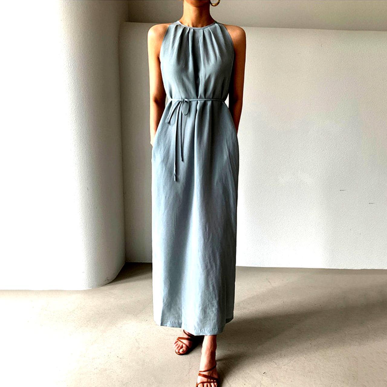 Stunning Halter Crinkle Off-shoulder Drawstring Side... - Depop