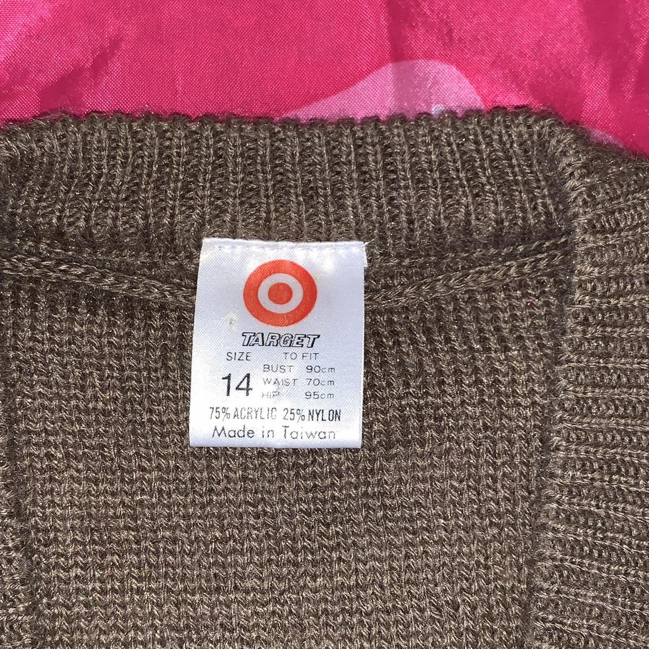 vintage target brown cardigan button up size... - Depop