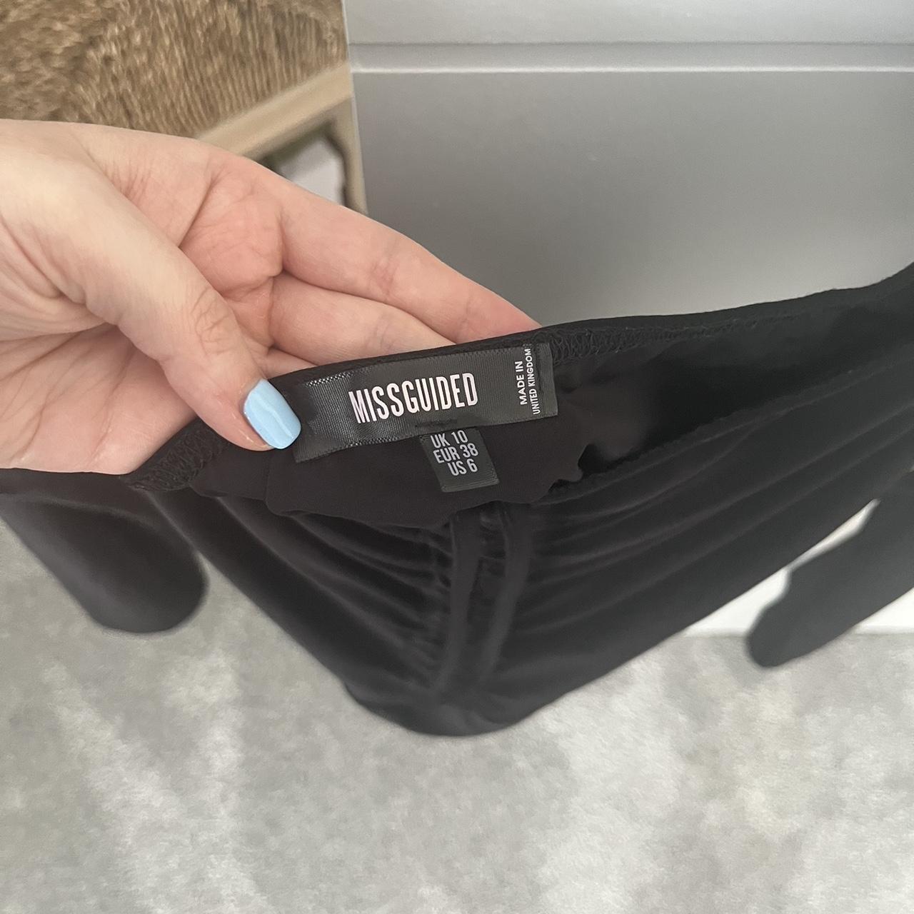 Missguided Women's Black Bodysuit | Depop