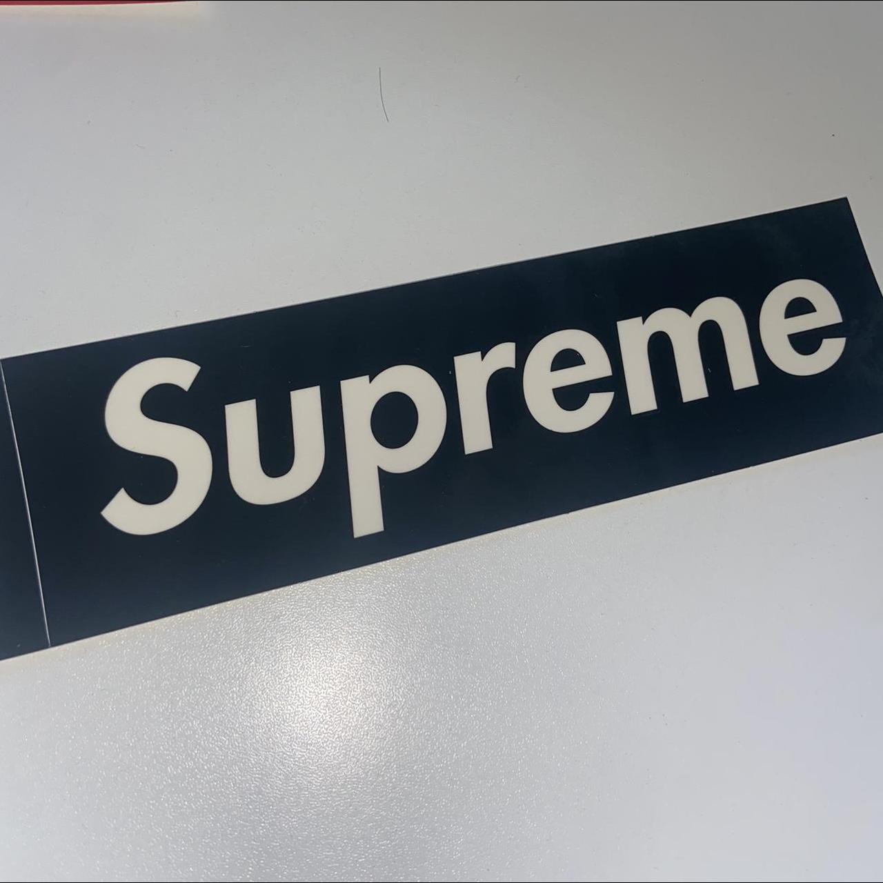SUPREME BLACK BOX LOGO STICKER • In excellent... - Depop