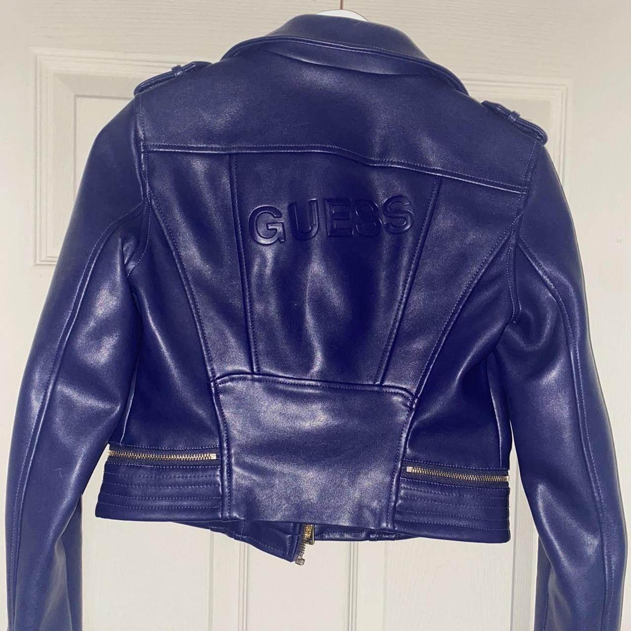 Guess Women's Purple and Blue Jacket | Depop