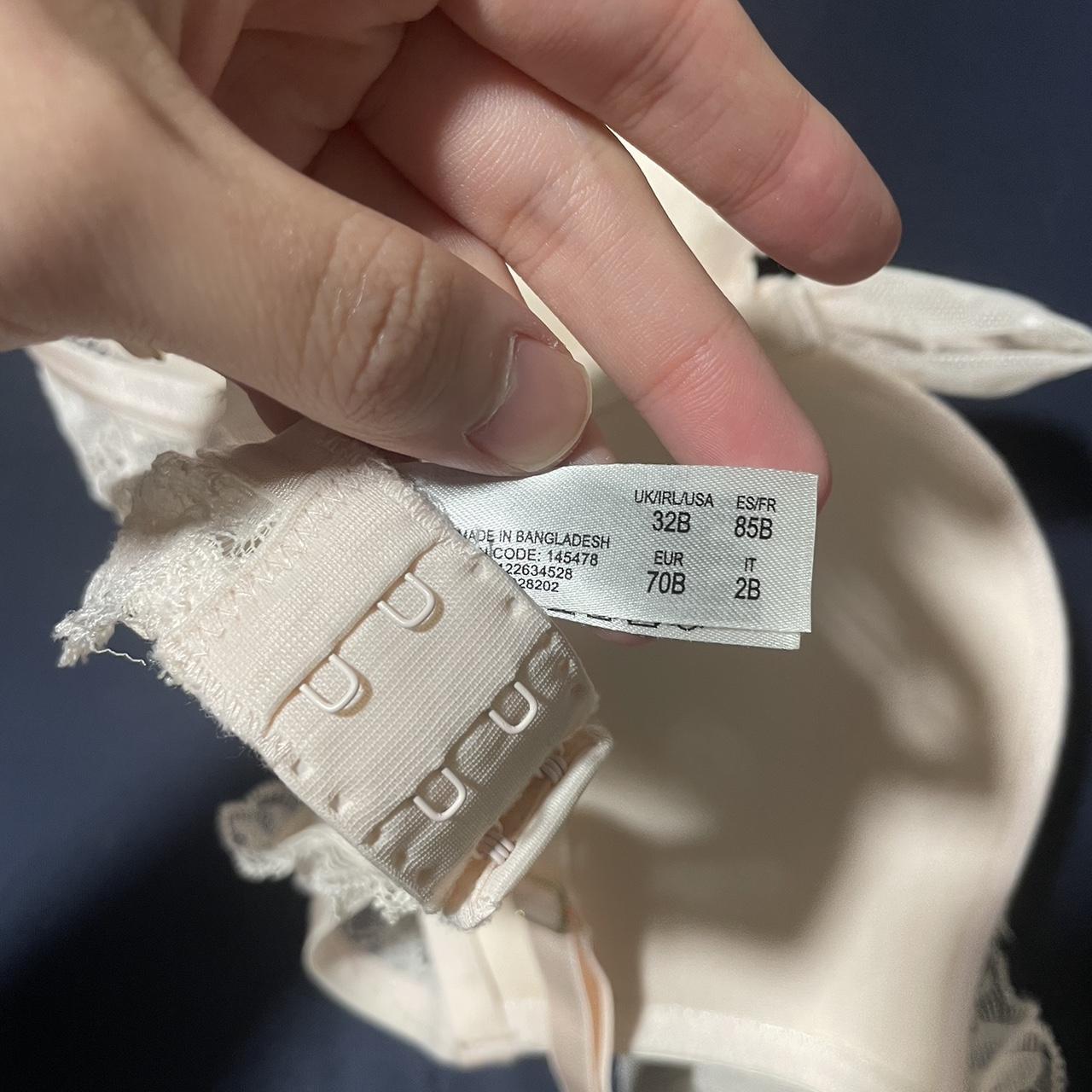 EXTRA PUSH UP bra, pink with lace straps and bow - Depop