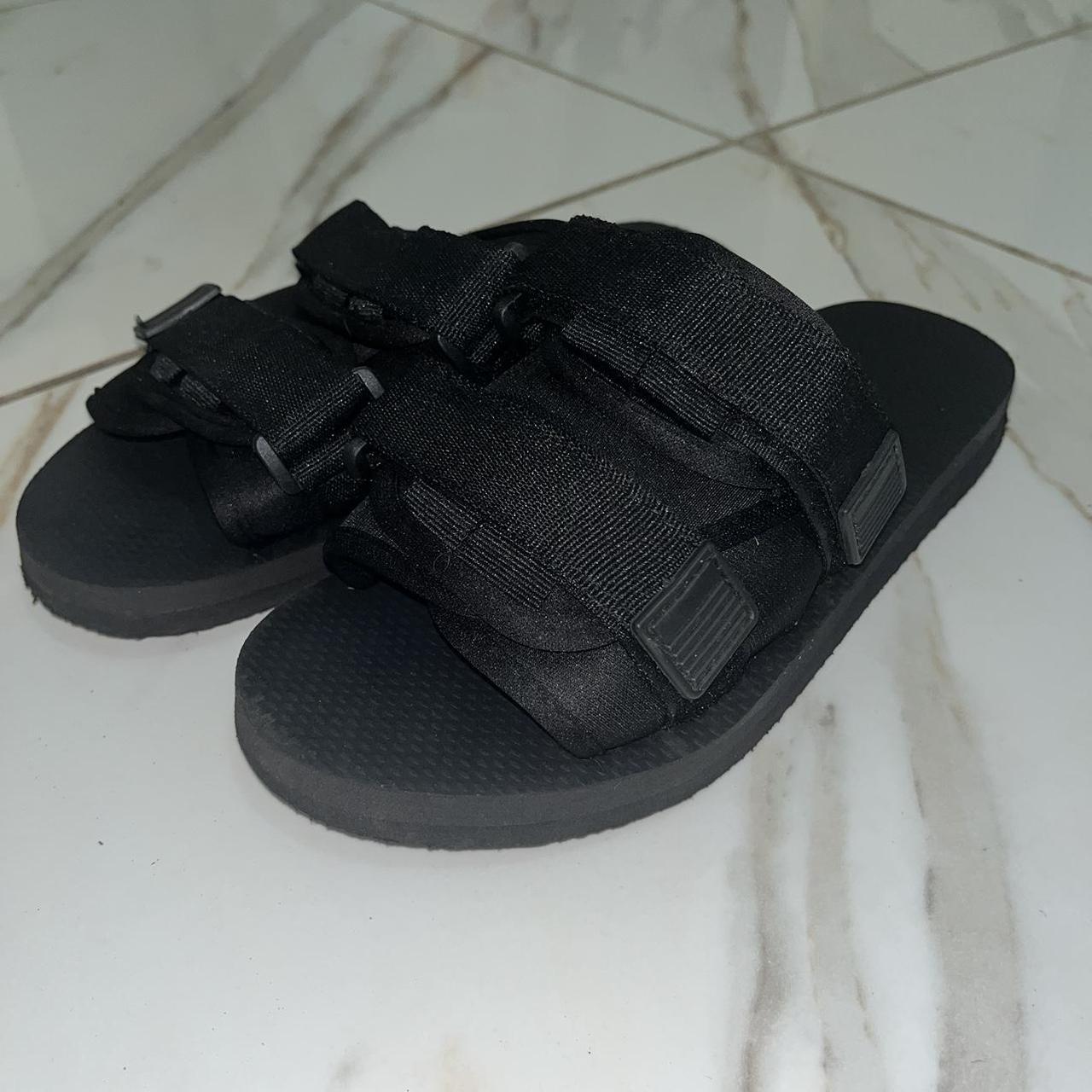 Women's Black Slides | Depop