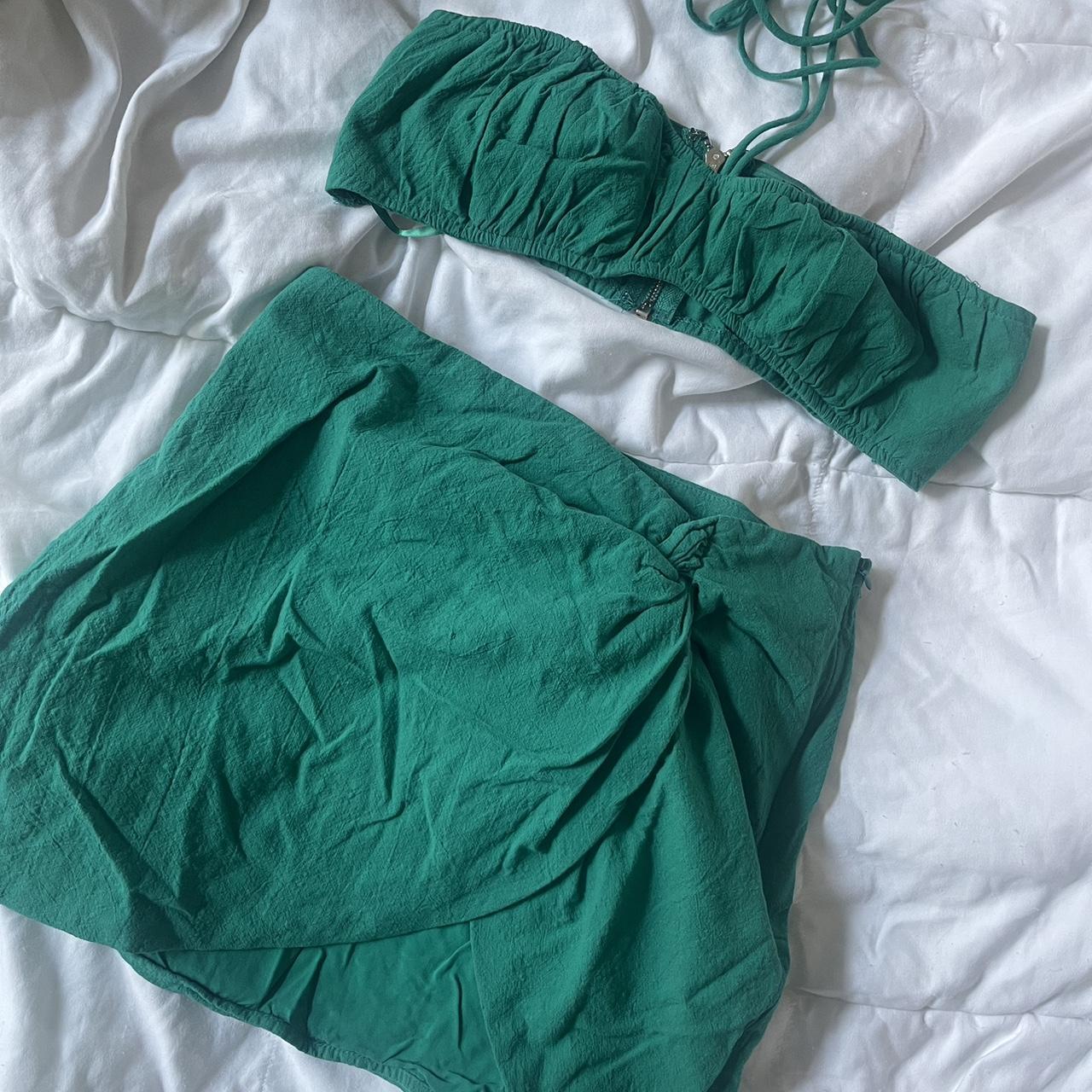 white fox two piece set really breathable material... - Depop