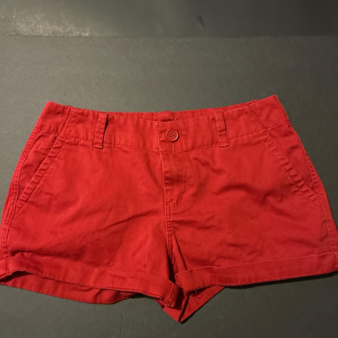 Really cute pair of red short-shorts from... - Depop