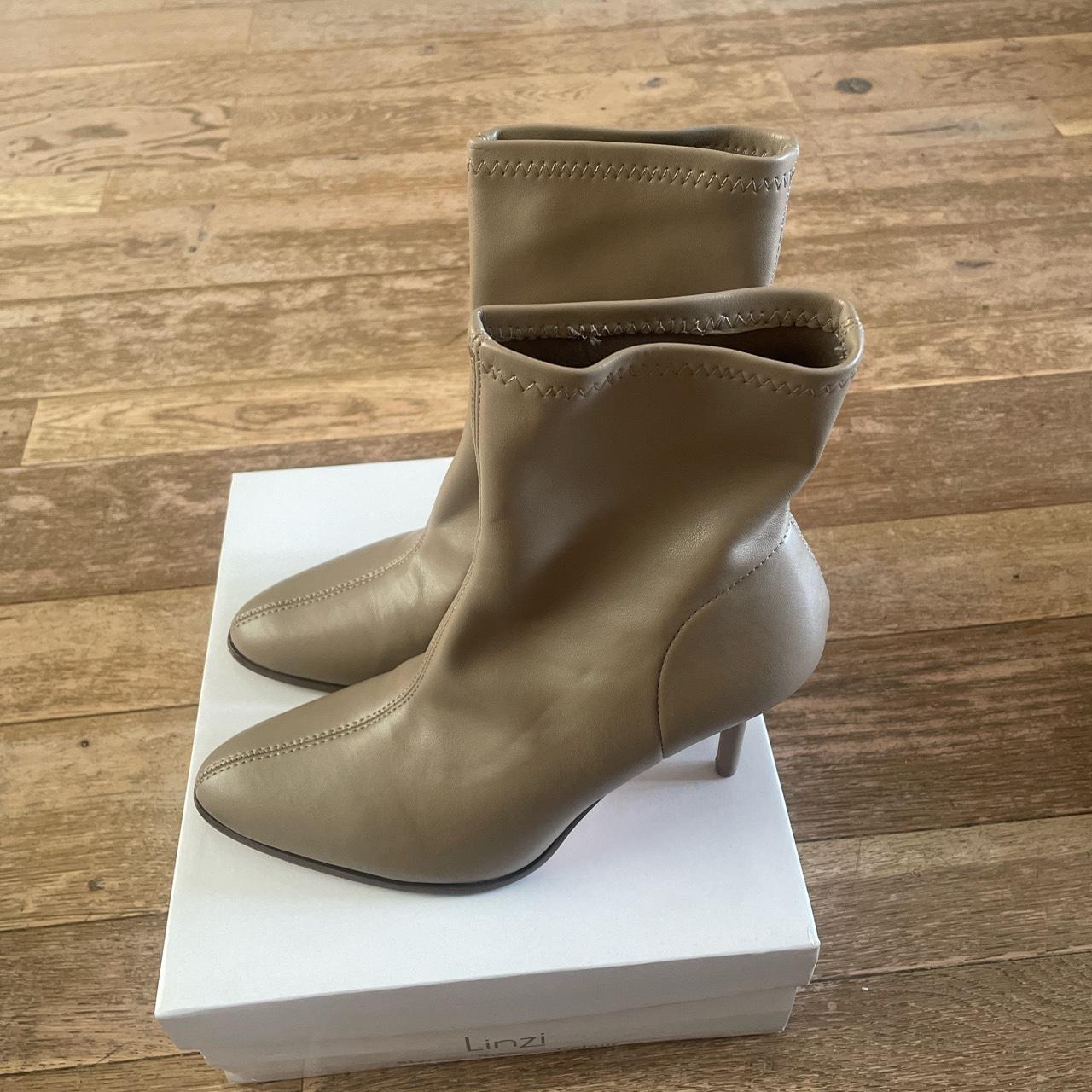 Linzi mocha Pu boots. Brand new never been worn. - Depop