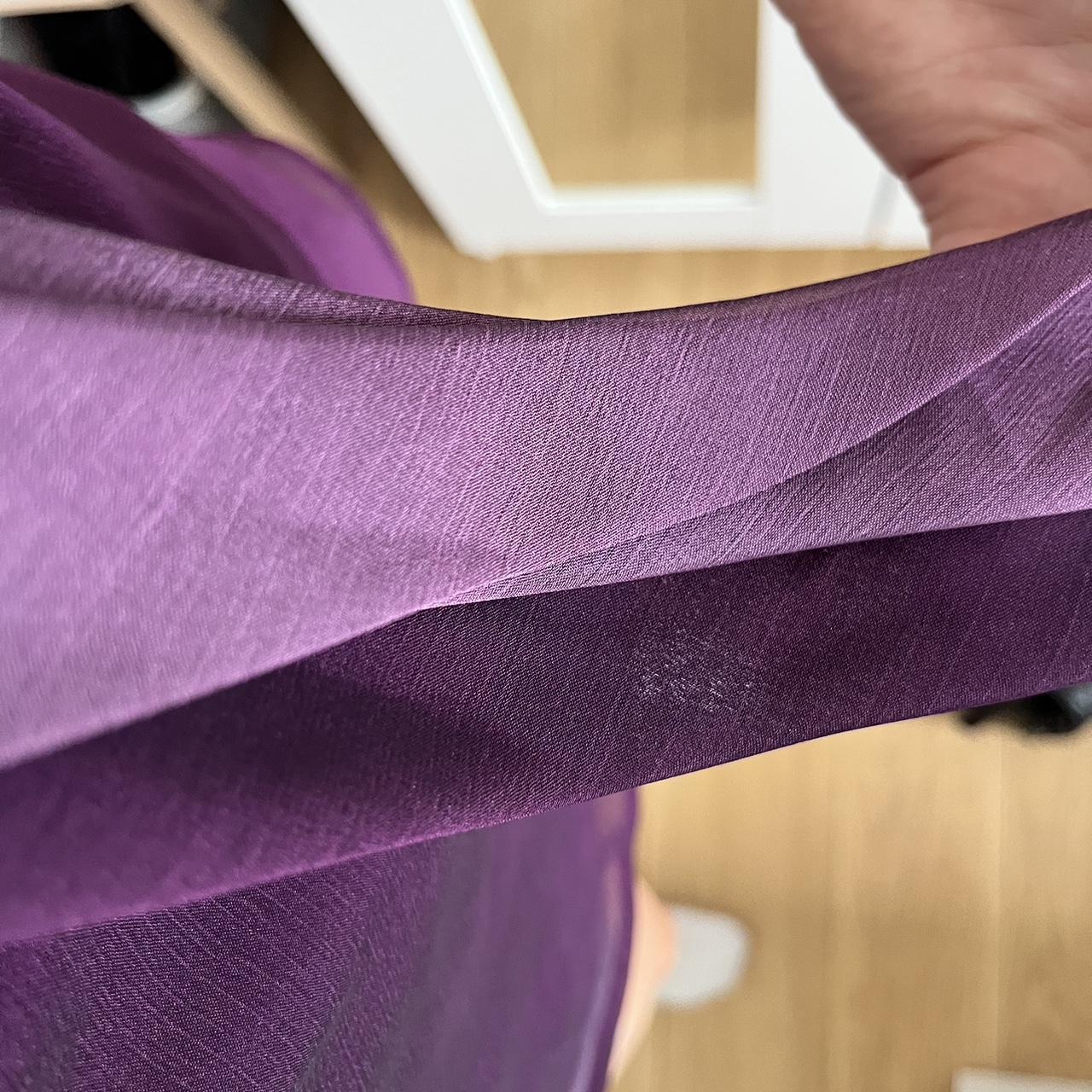 Next purple and lilac chiffon sheer halterneck top... - Depop