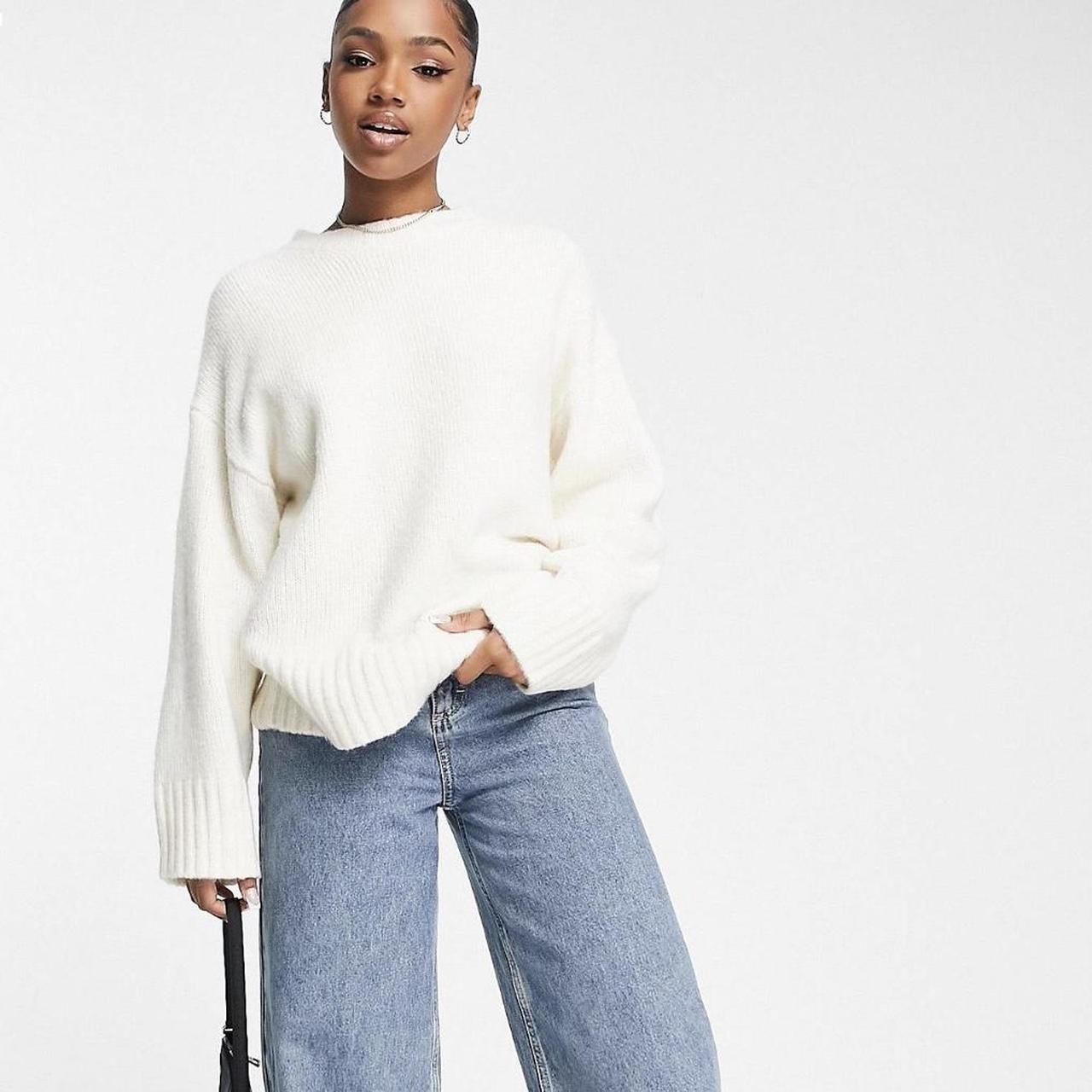 ASOS - crew neck jumper - cream SIZE SMALL -... - Depop