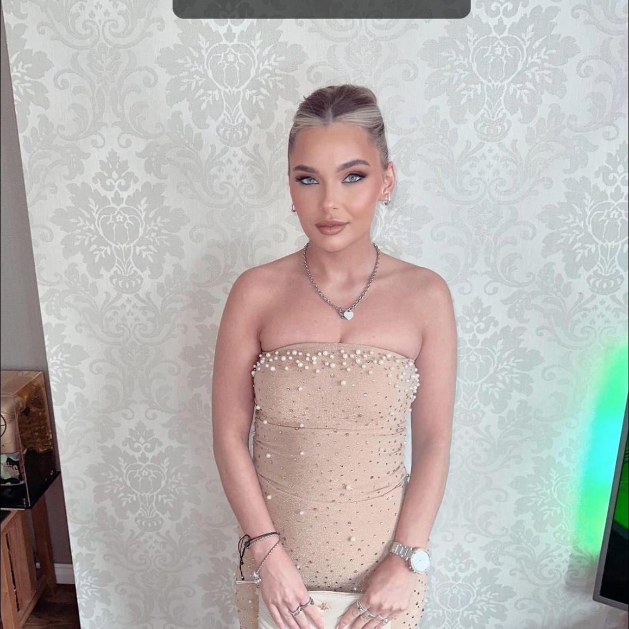 Long fitted maxi dress worn once for the races, has... - Depop