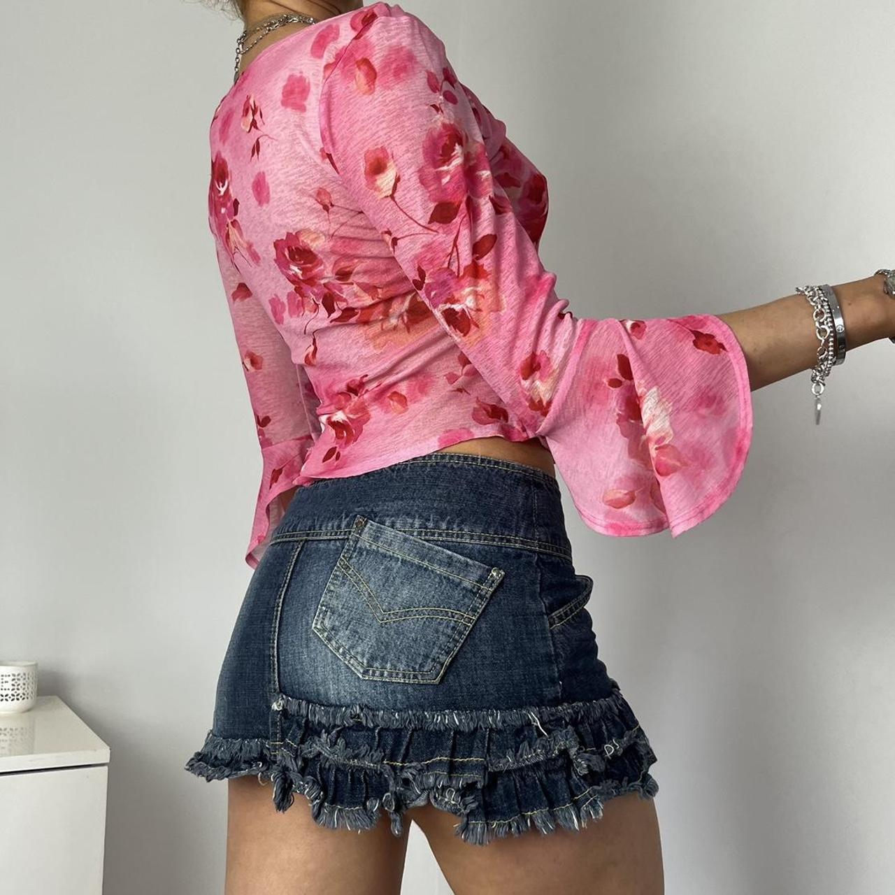 Women's Pink and Red Blouse | Depop