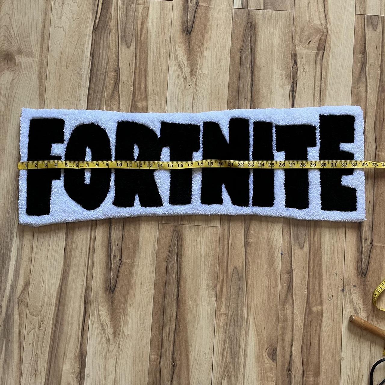 fortnite rug black and white custom fortnite rug.... - Depop