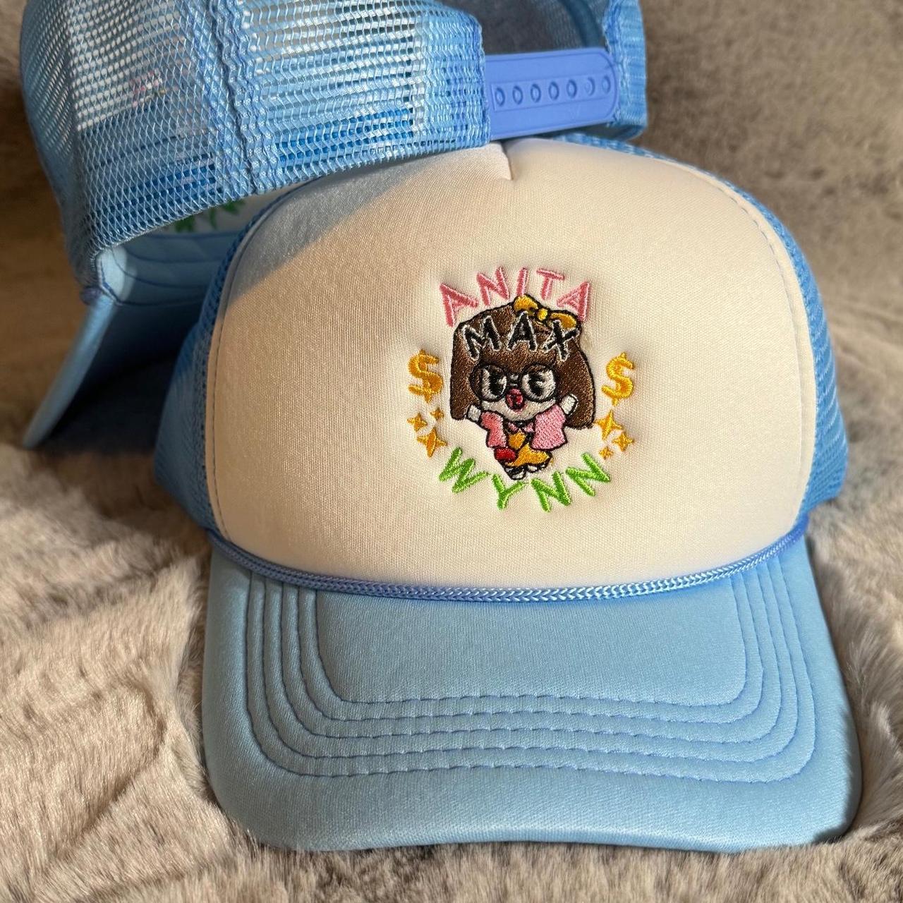 ANITA MAX WYNN Embroidered Foam Trucker Hat -Drakes... - Depop