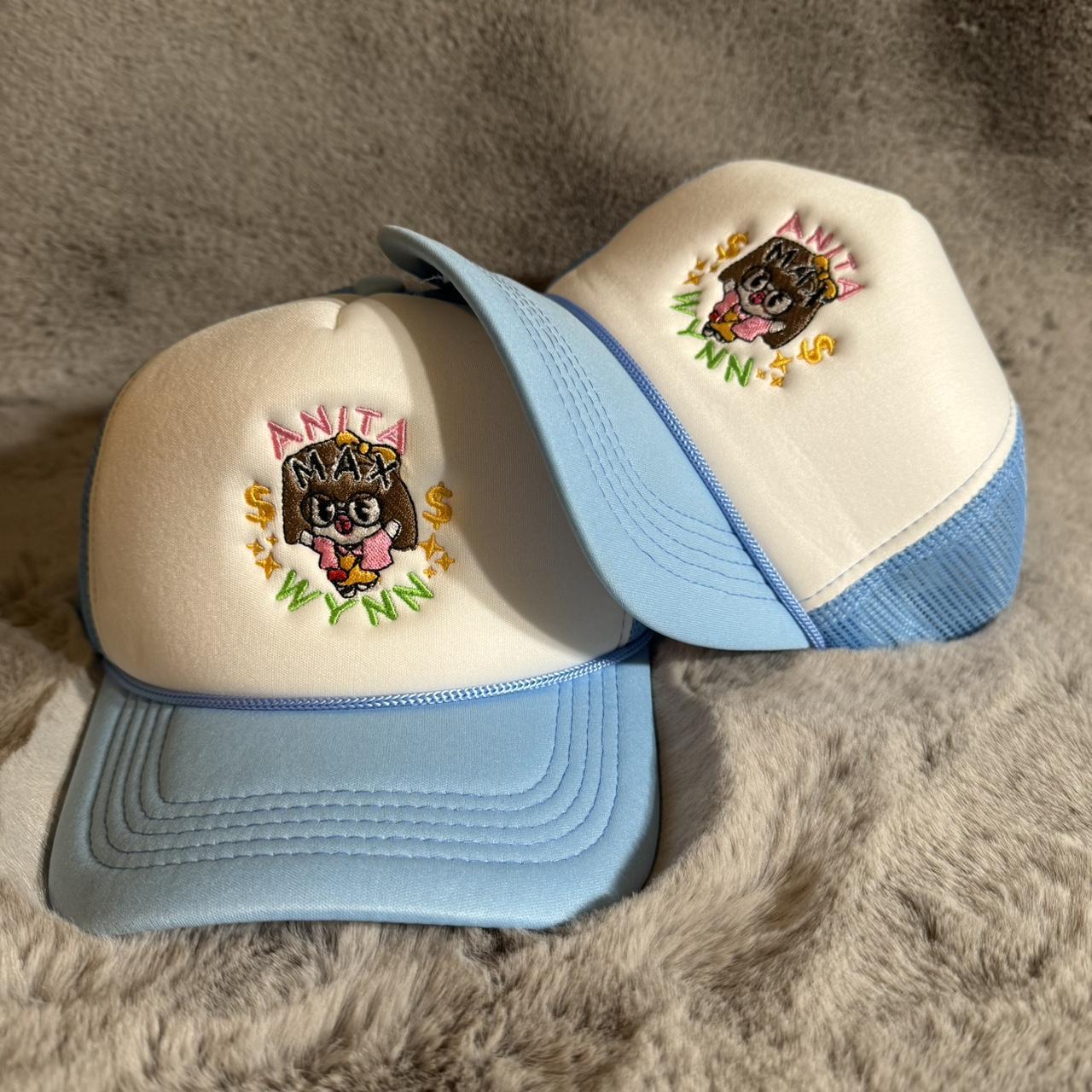 ANITA MAX WYNN Embroidered Foam Trucker Hat -Drakes... - Depop