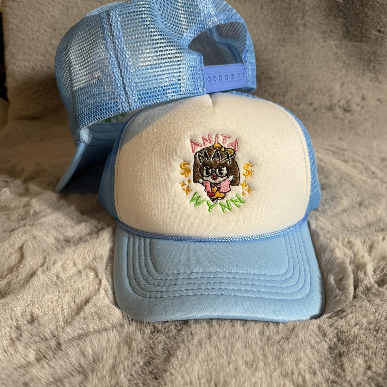 ANITA MAX WYNN Embroidered Foam Trucker Hat -Drakes... - Depop