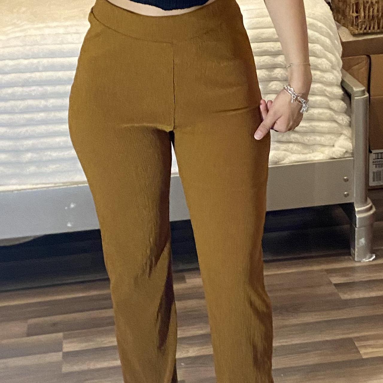 Rustic brown Zara slacks -size... | Depop