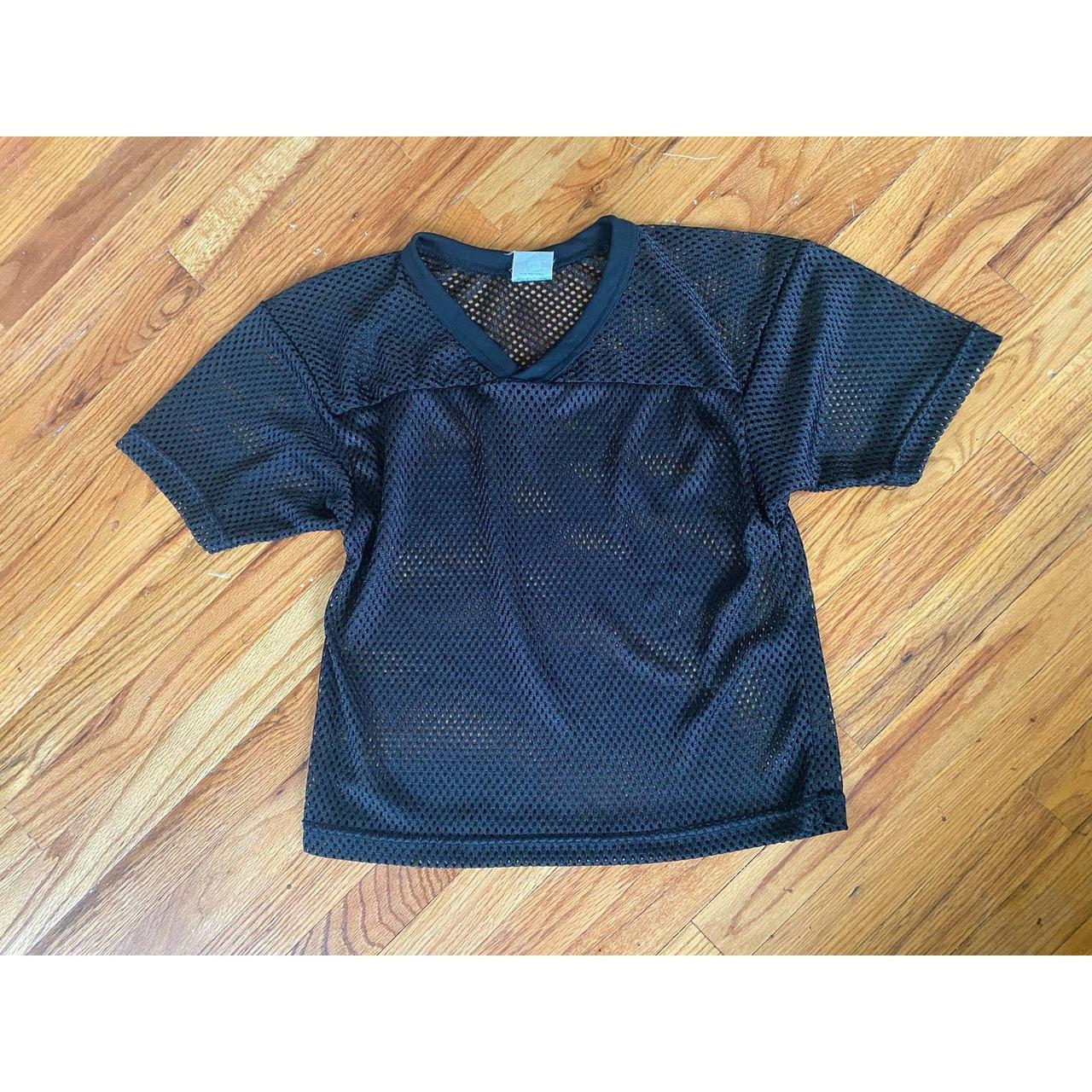 Vintage youth XL black mesh practice jersey No... - Depop