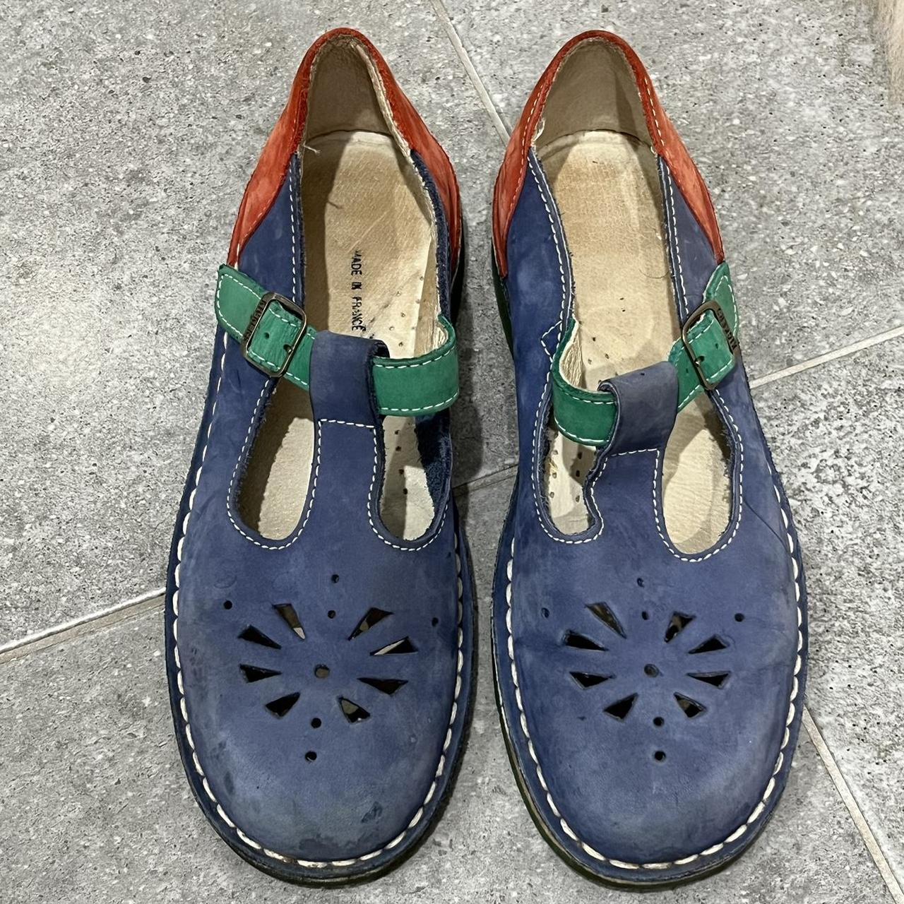 Rare Vintage 80s 90s KICKERS leather mary jane T bar... - Depop