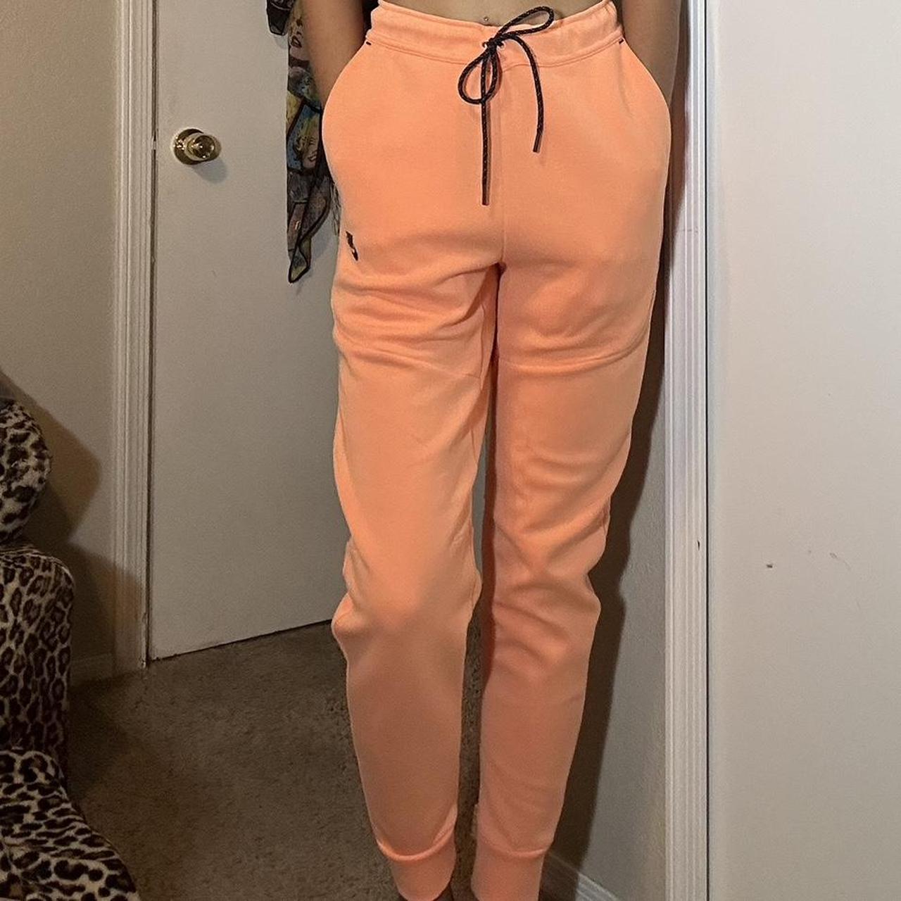 Men’s Nike tech fleece pants Orange small sweat... - Depop