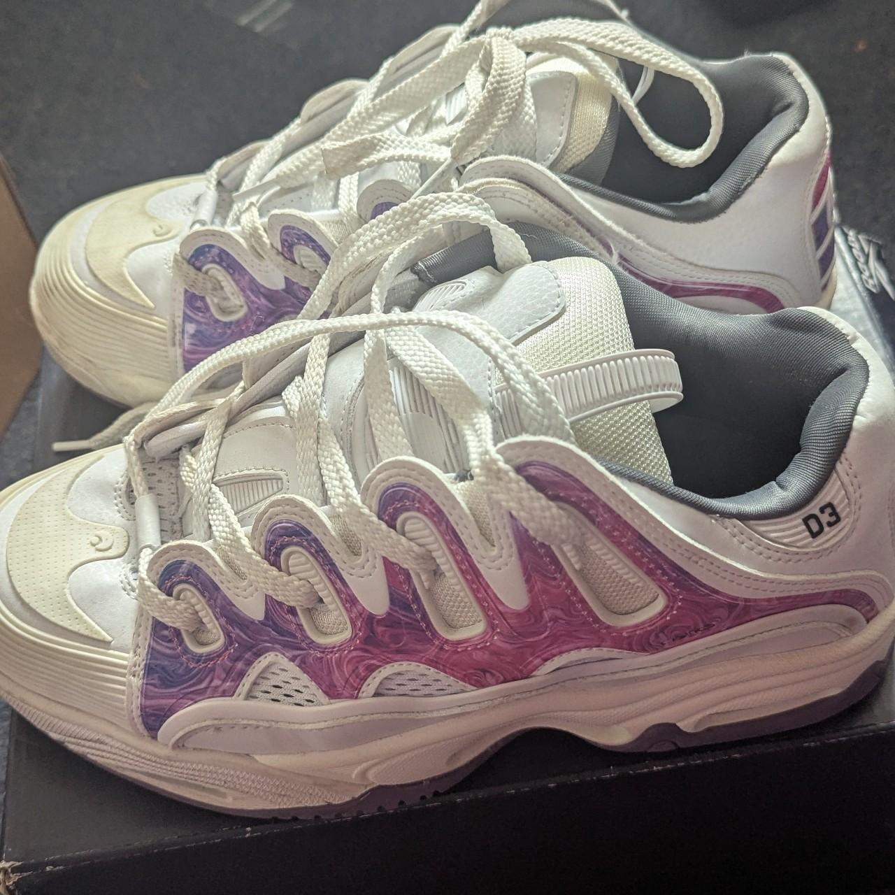 White and purple Osiris D3 trainers, UK size 7.5 .... | Depop