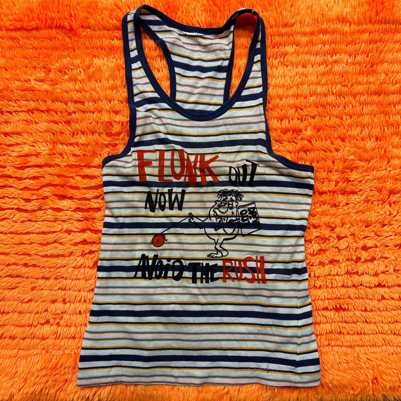 Flunk out now, avoid the rush 60s / 70s striped... | Depop