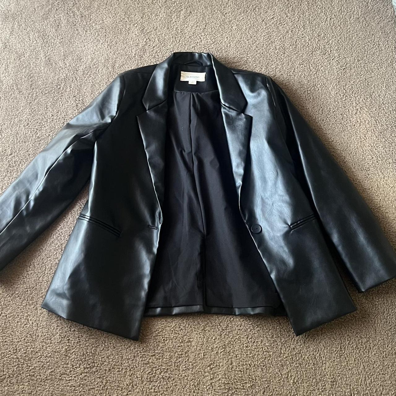 glassons leather blazer - Depop