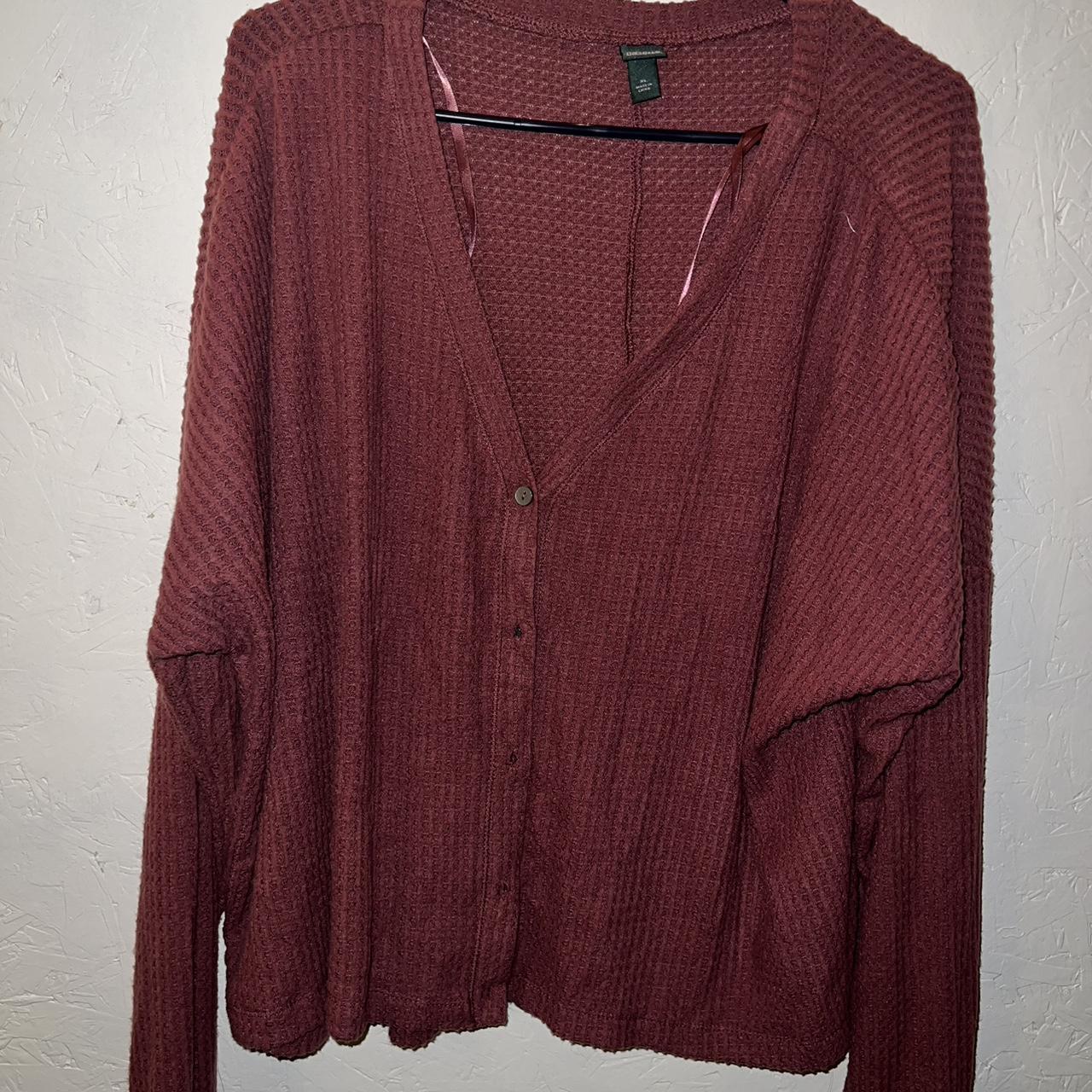 extra large dark pink wild fable light cardigan... - Depop