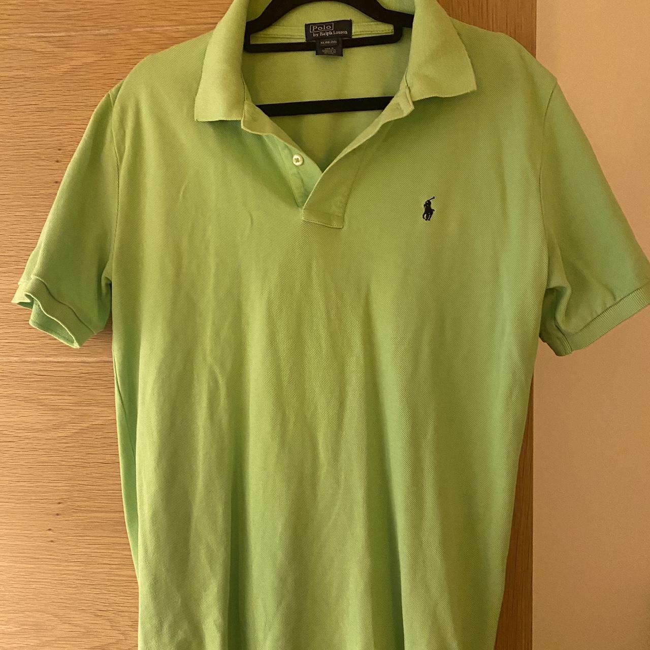 Vintage Polo Ralph Lauren Lime green polo shirt... - Depop