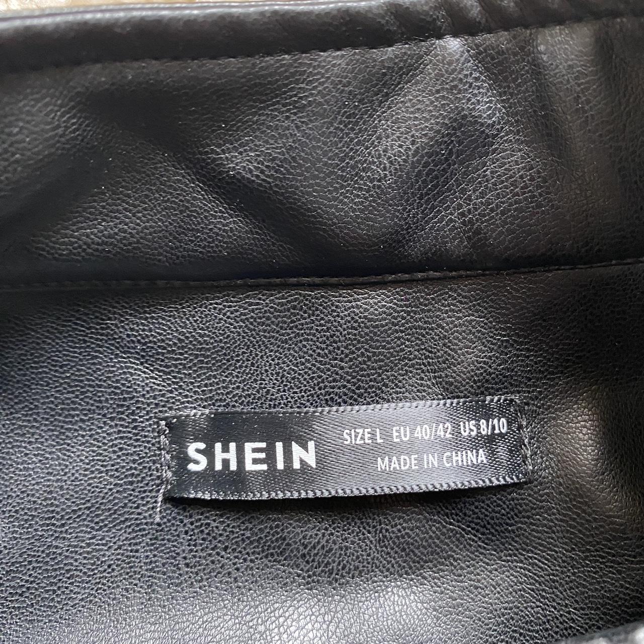 SHEIN race car/biker red and black cropped... - Depop