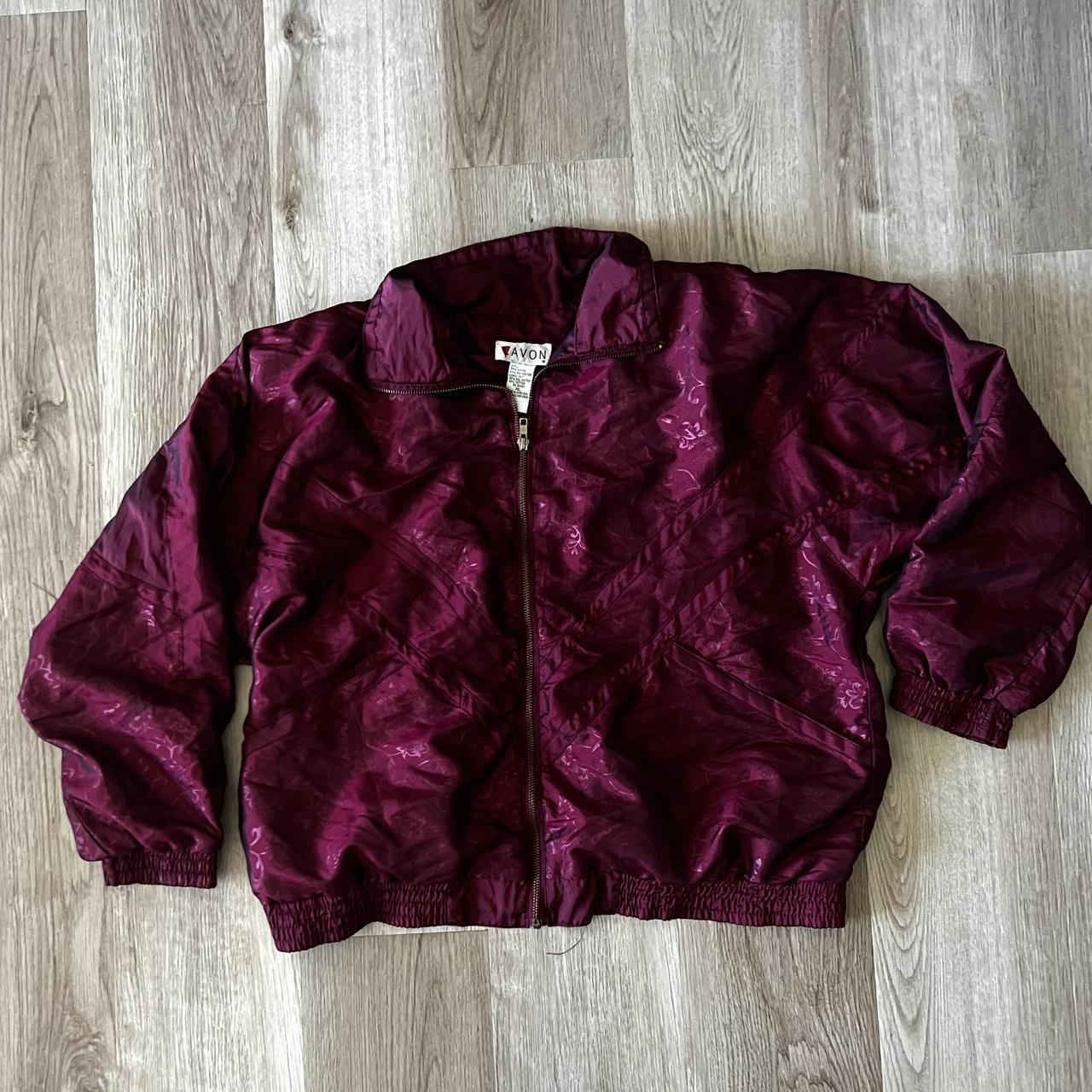 Vintage Lavon 80s maroon windbreaker size... - Depop