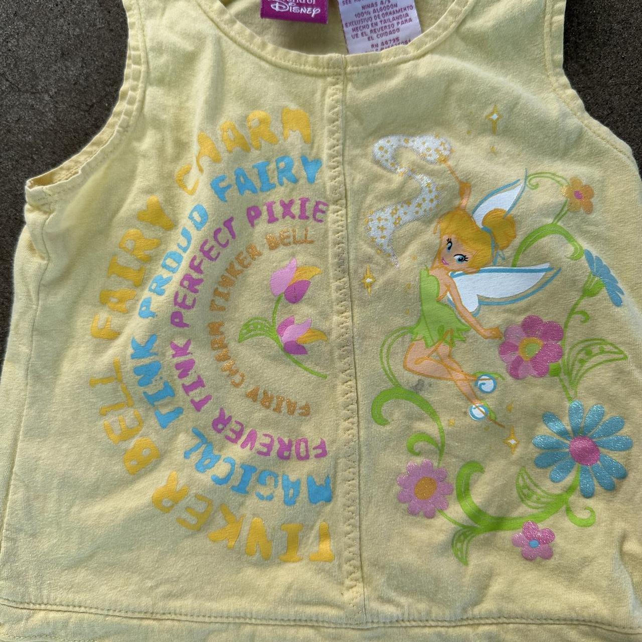 Tinkerbell Tank - toddler girls 4t/5! - yellow -... | Depop