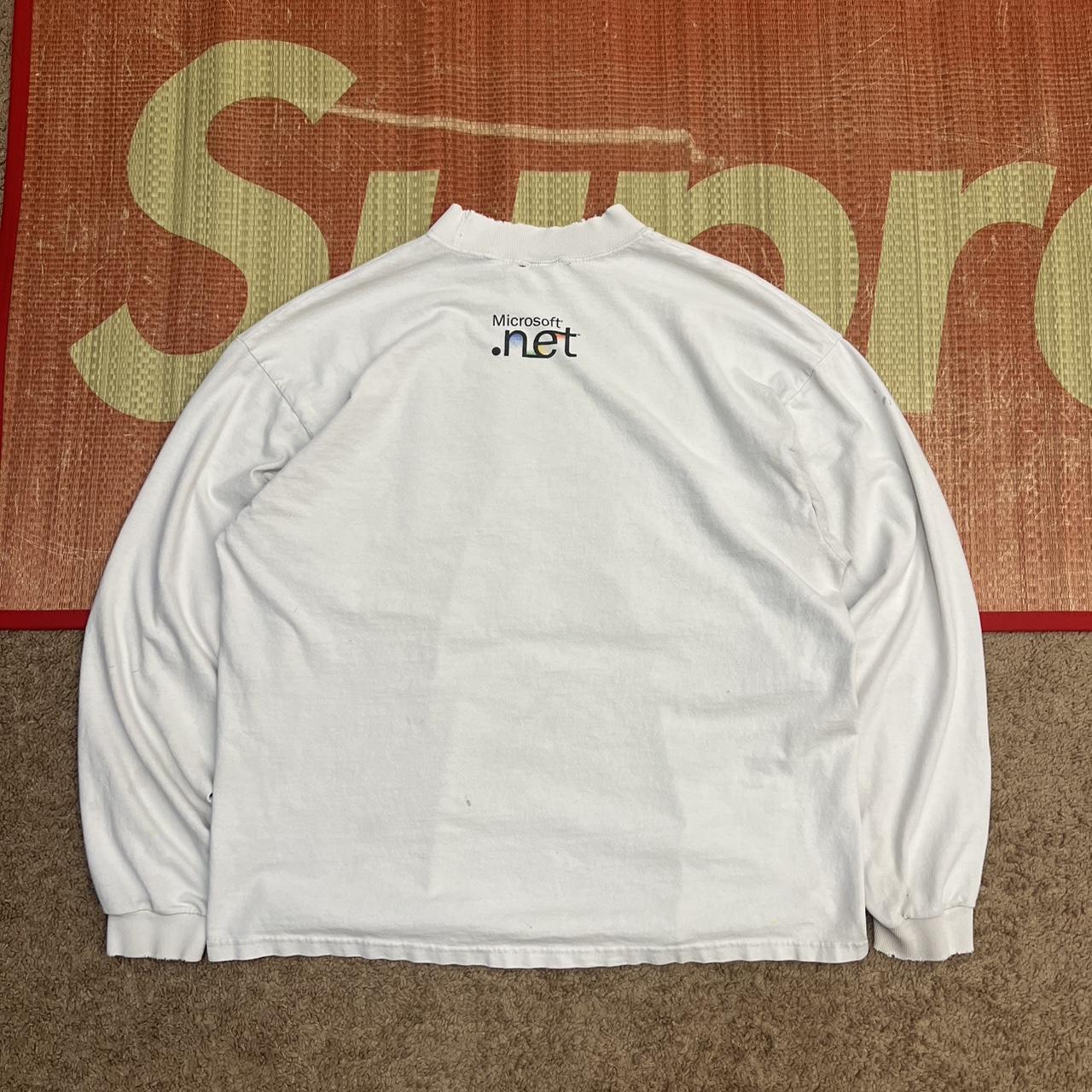 90s Microsoft .net Mock Neck Made in USA Tee... | Depop