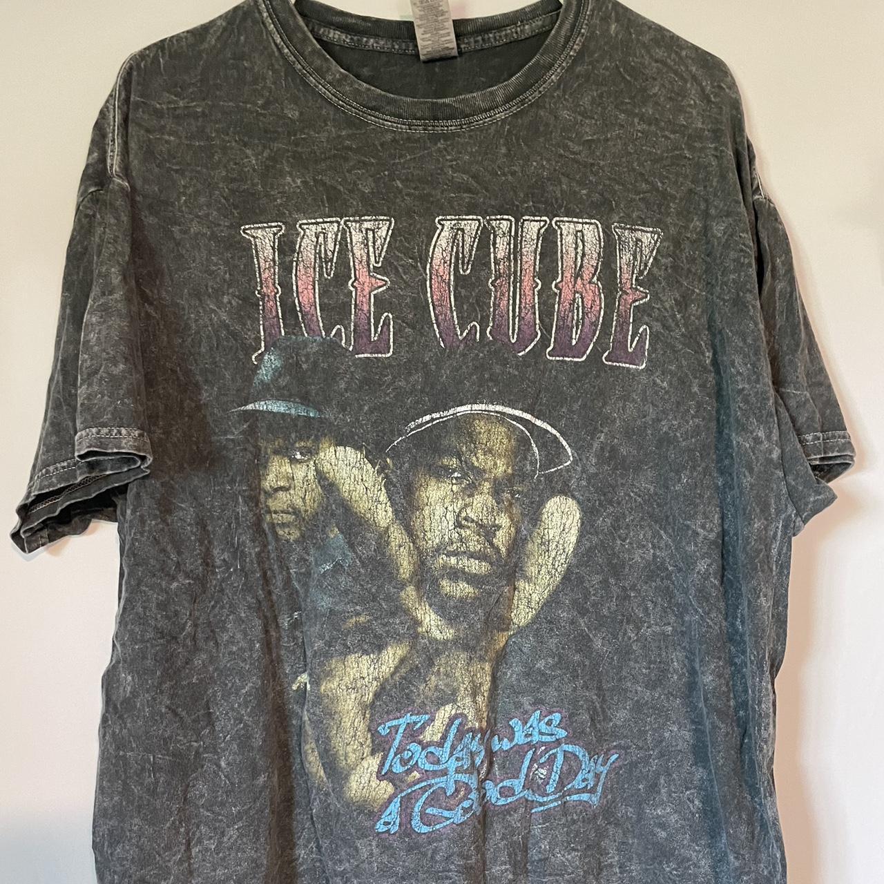 Black and grey Ice Cube graphic tee “today was a... - Depop