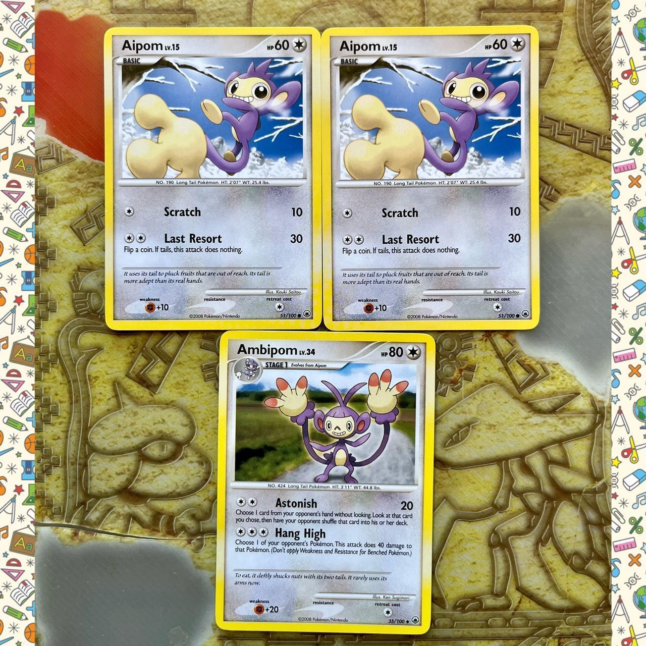 Y2K Pokemon Trading Cards Aipom Ambipom Majestic... - Depop