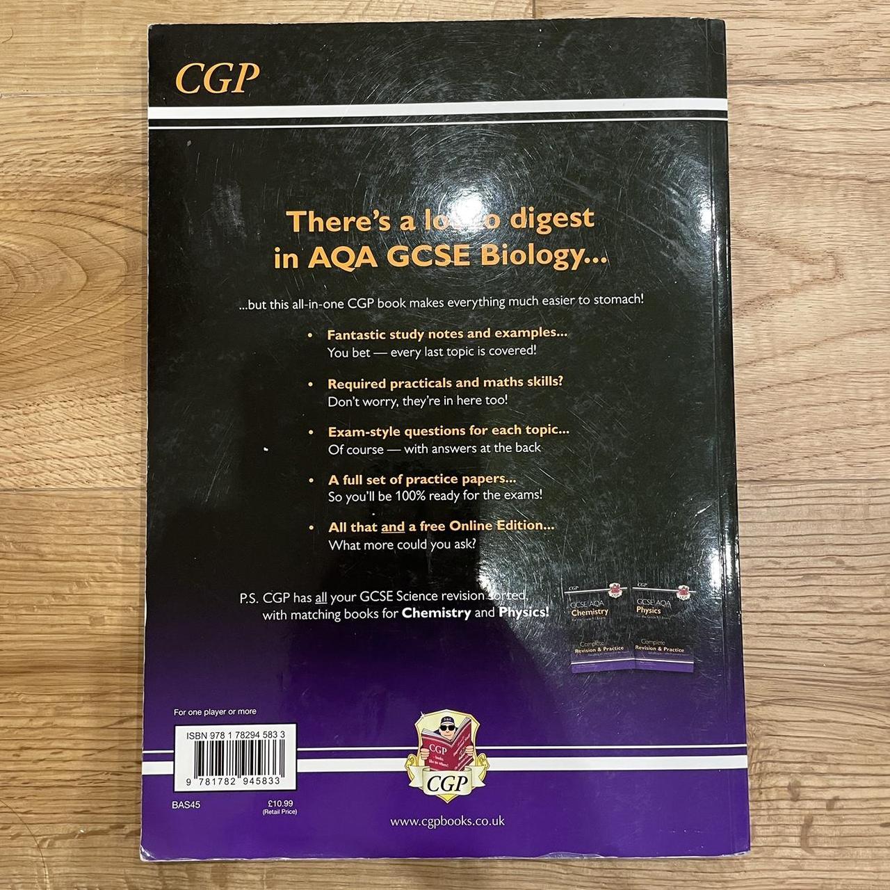 AQA GCSE CGP Biology textbook and revision guide,... - Depop