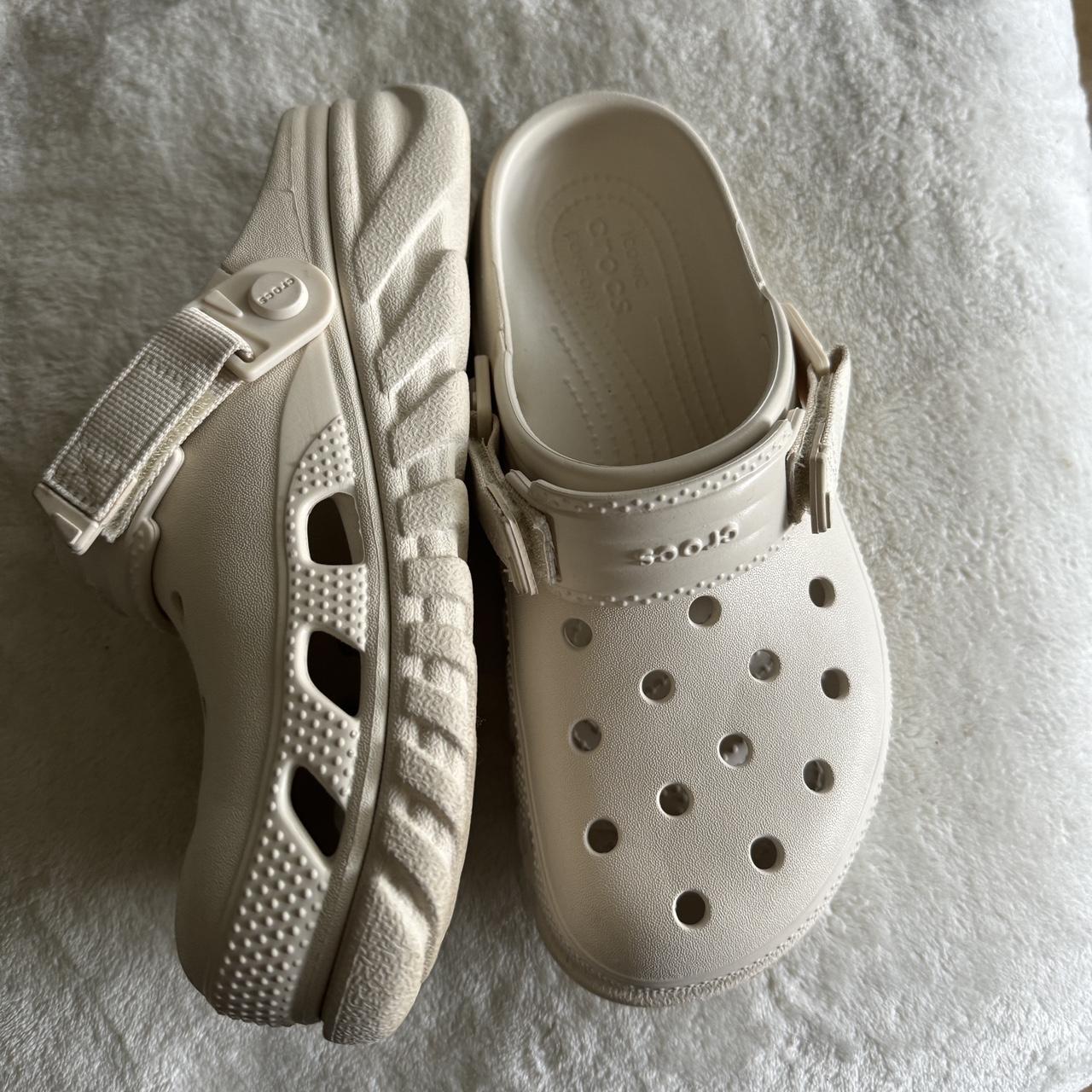 Crocs Duet Max Clog color: Stucco Very lightly worn... - Depop