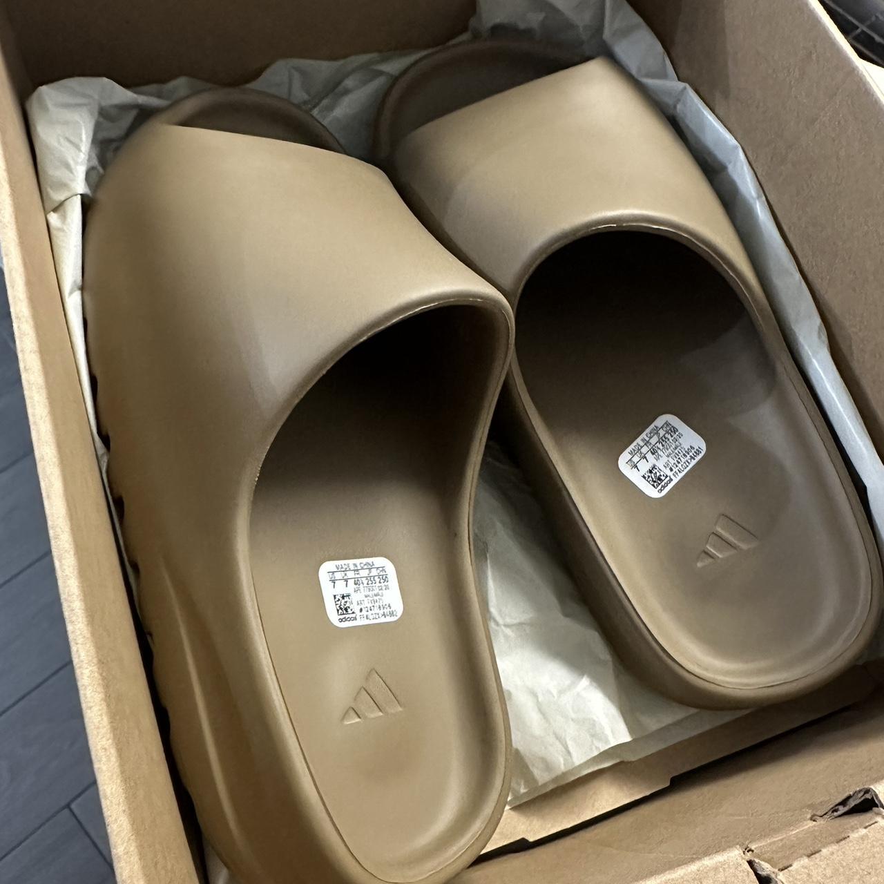 YEEZY SLIDES CORE EARTH BROWN Brand New and... | Depop