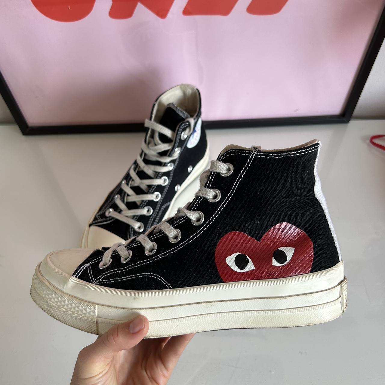 Converse x comme des Garçon cdg PLAY chuck Open to... - Depop
