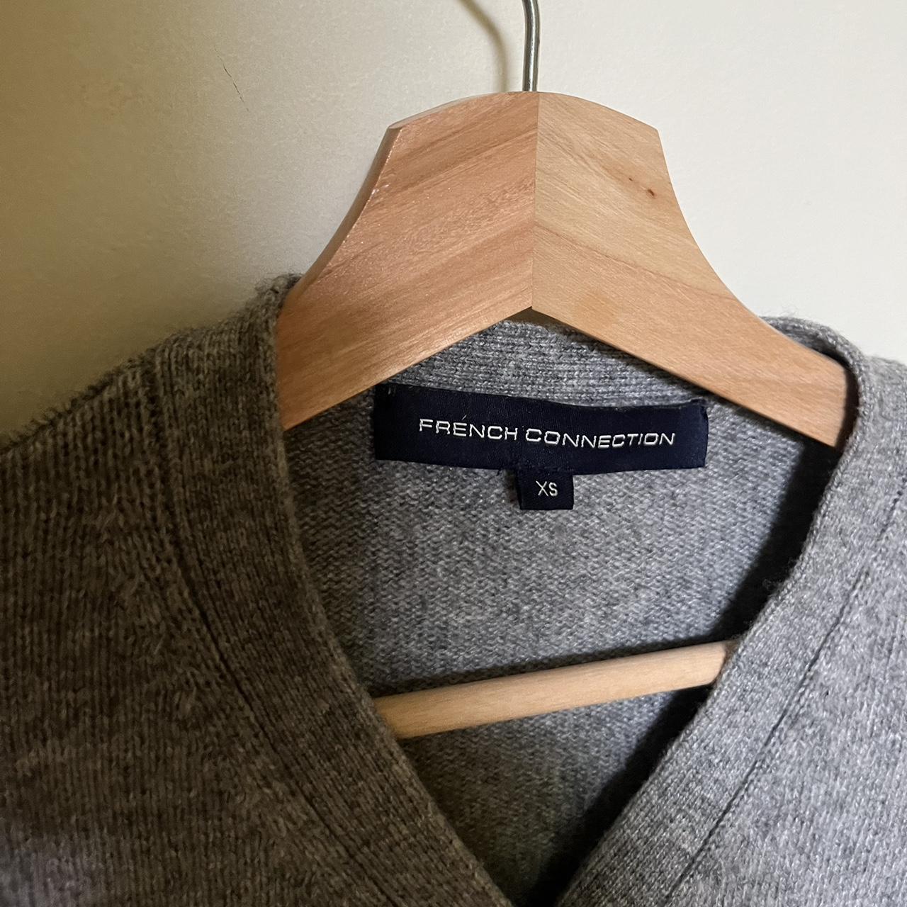 french connection grey cardigan size xs perfect... - Depop