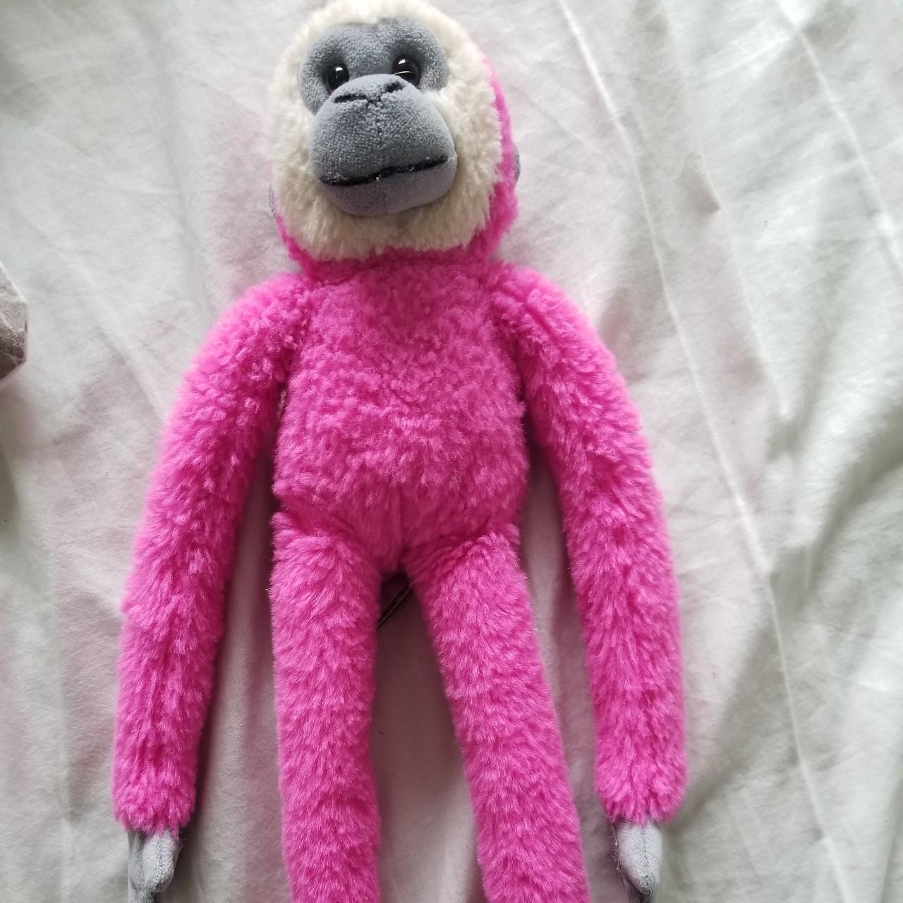 New keel toys pink monkey soft toy - Depop