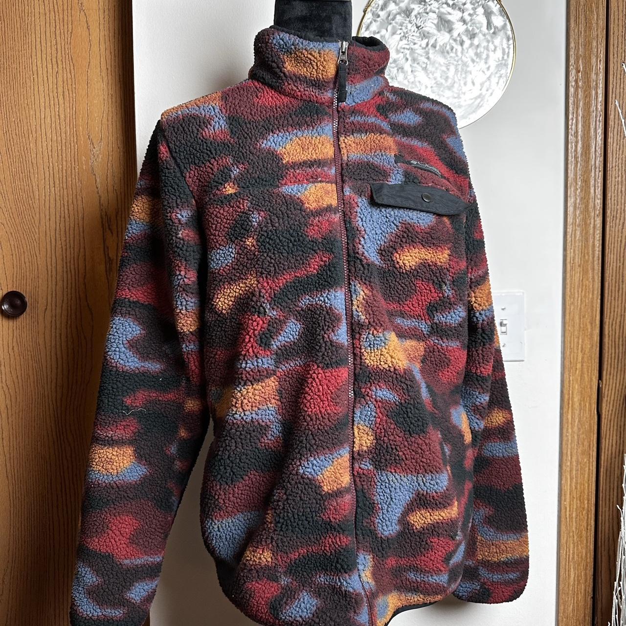 Columbia Multi-Colour Fleece Jacket Size S in Mens... - Depop