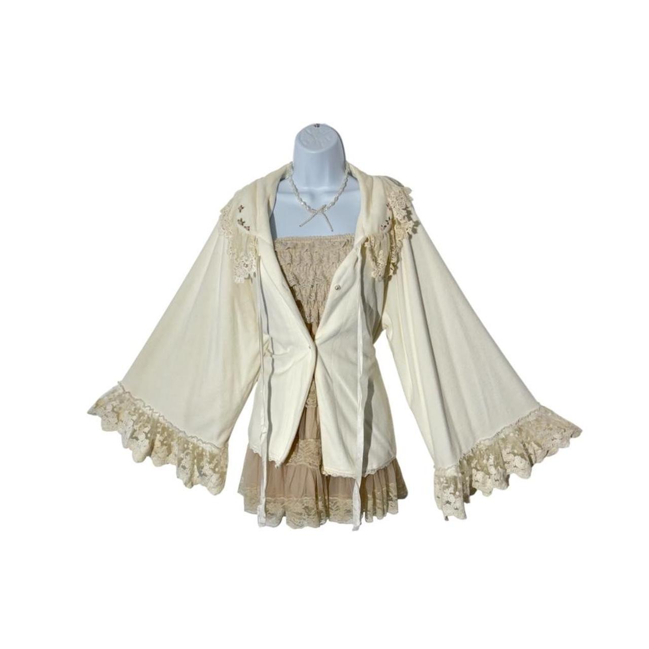 The most beautiful vintage lace overcoat I have ever... - Depop